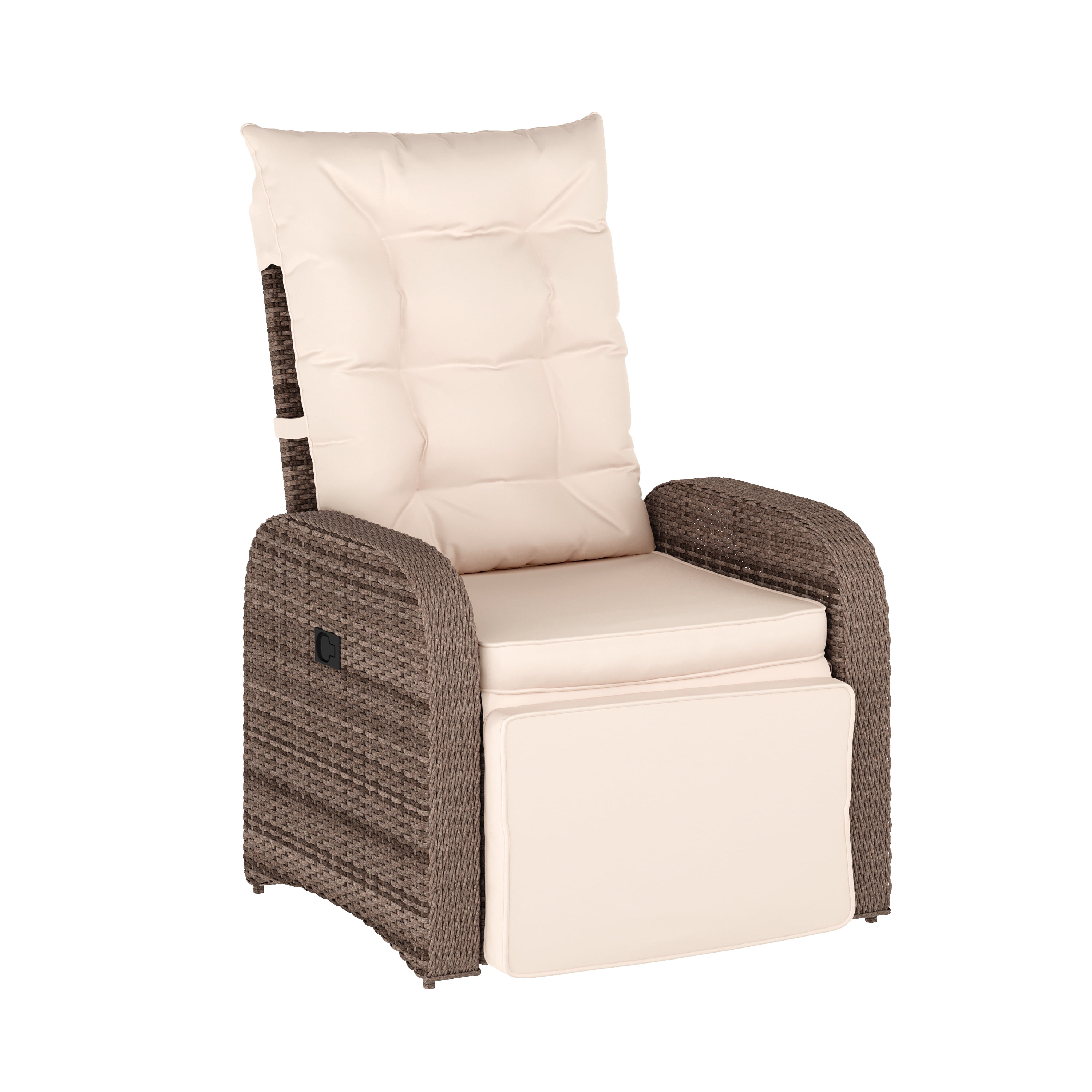 Flash Furniture Nemo Indoor/Outdoor Recliner Lounge Chair with Flip up ...