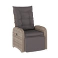 Flash Furniture Indoor/Outdoor Patio Wicker Rattan Recliner Lounge ...