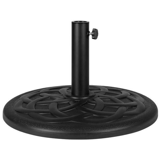 Flash Furniture Kona Universal Black Cement Patio Umbrella Base with ...