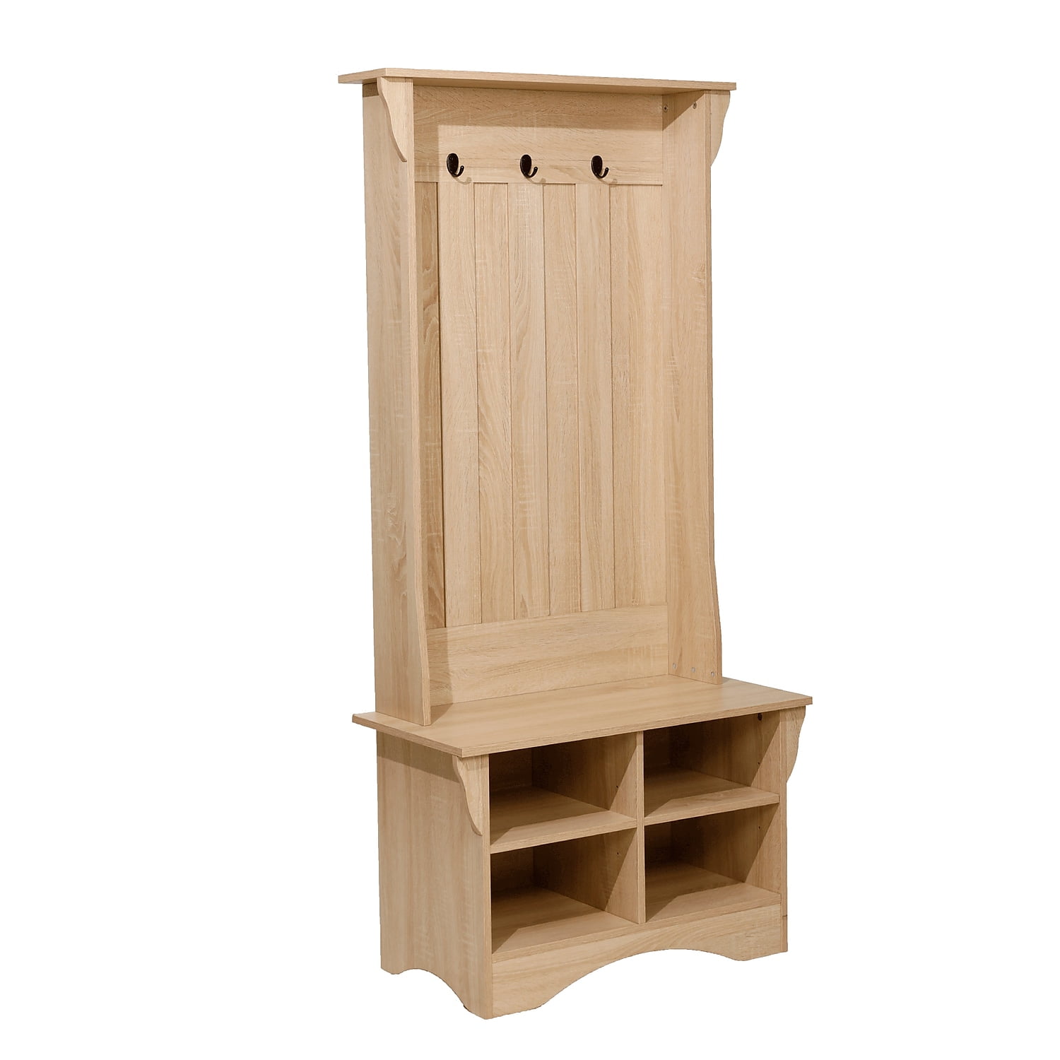 Flash Furniture Paisley Engineered Wood Hall Tree with Bench and ...