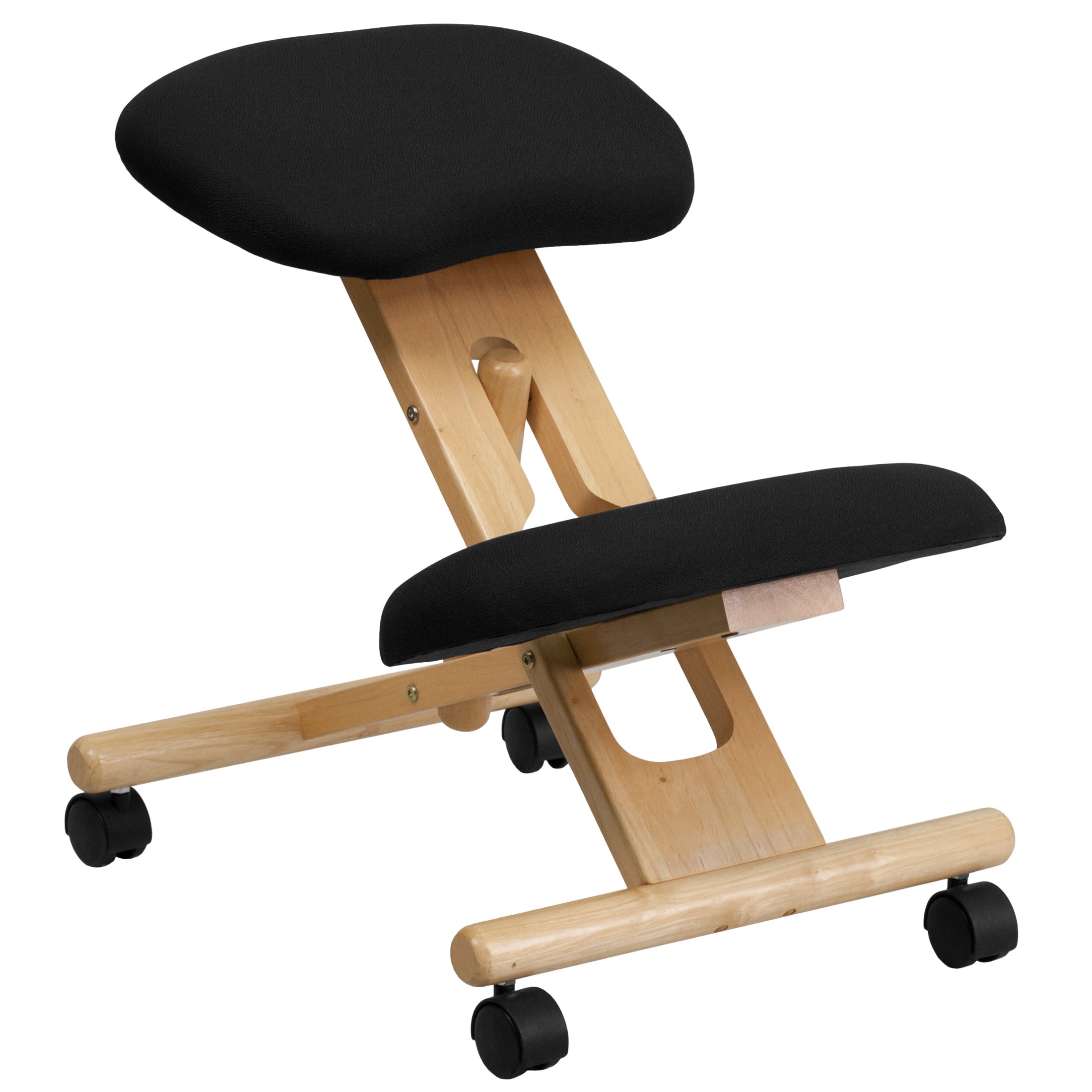 Flash Furniture Posey Mobile Wooden Kneeling Office Chair for Improved ...