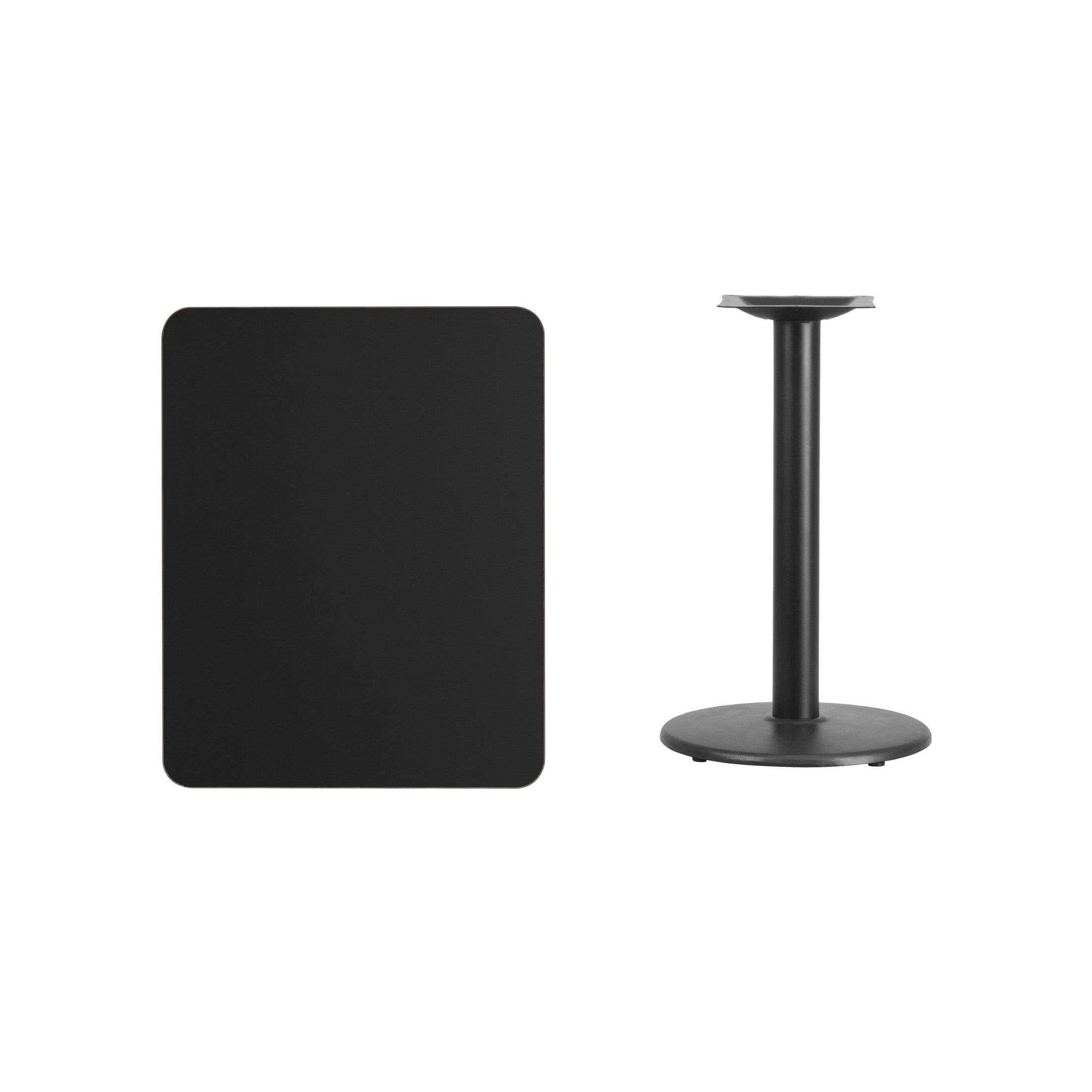 Flash Furniture Stiles 24'' x 30'' Rectangular Black Laminate Table Top ...