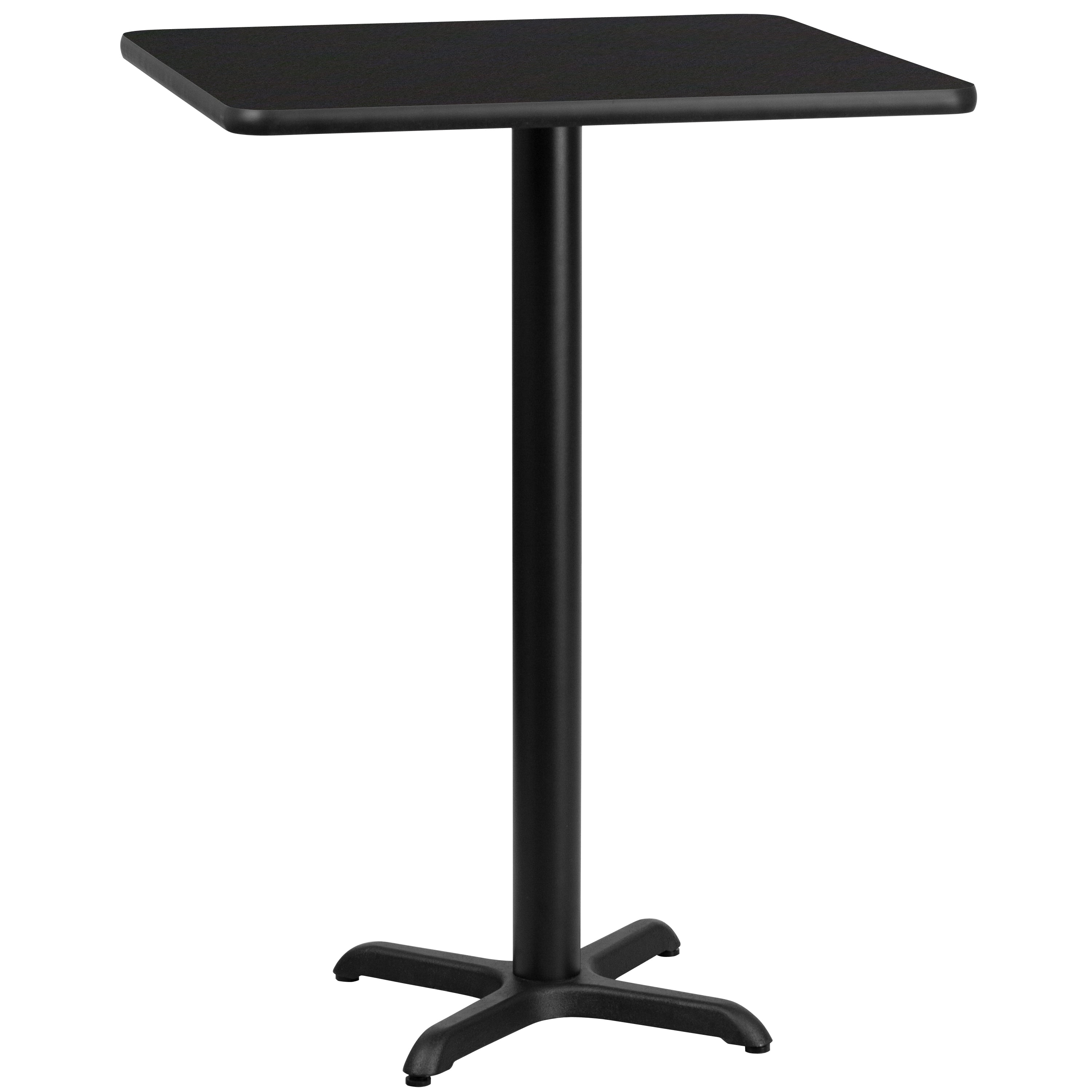 Flash Furniture Stiles 30'' Square Black Laminate Table Top with 22'' x ...
