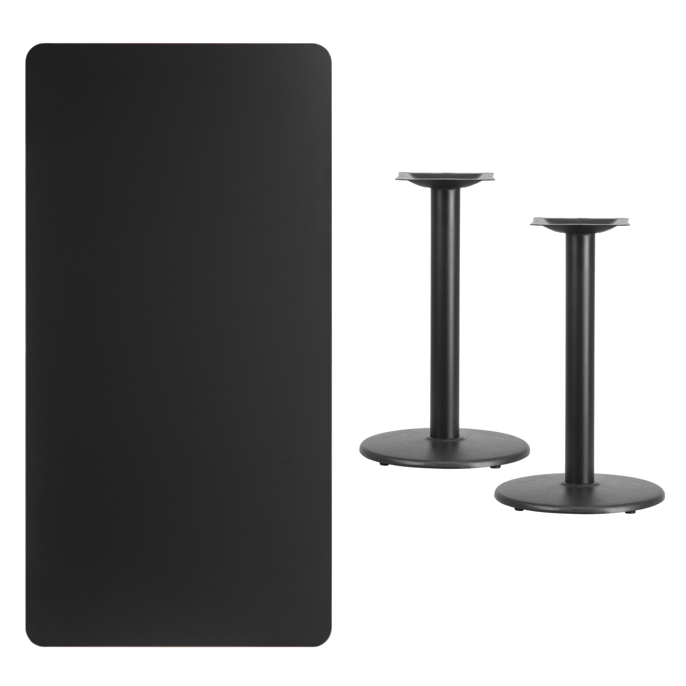 Flash Furniture Stiles 30'' x 60'' Rectangular Black Laminate Table Top ...