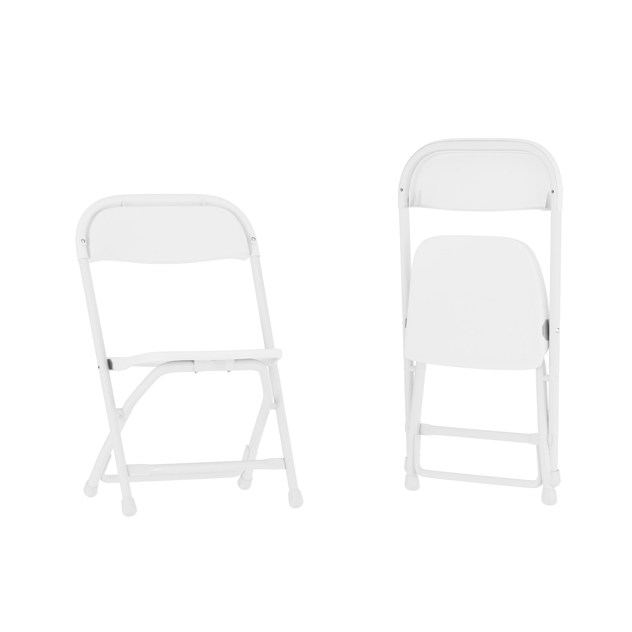 Flash Furniture 2 Pack Kids White Plastic Folding Chair - Walmart.com