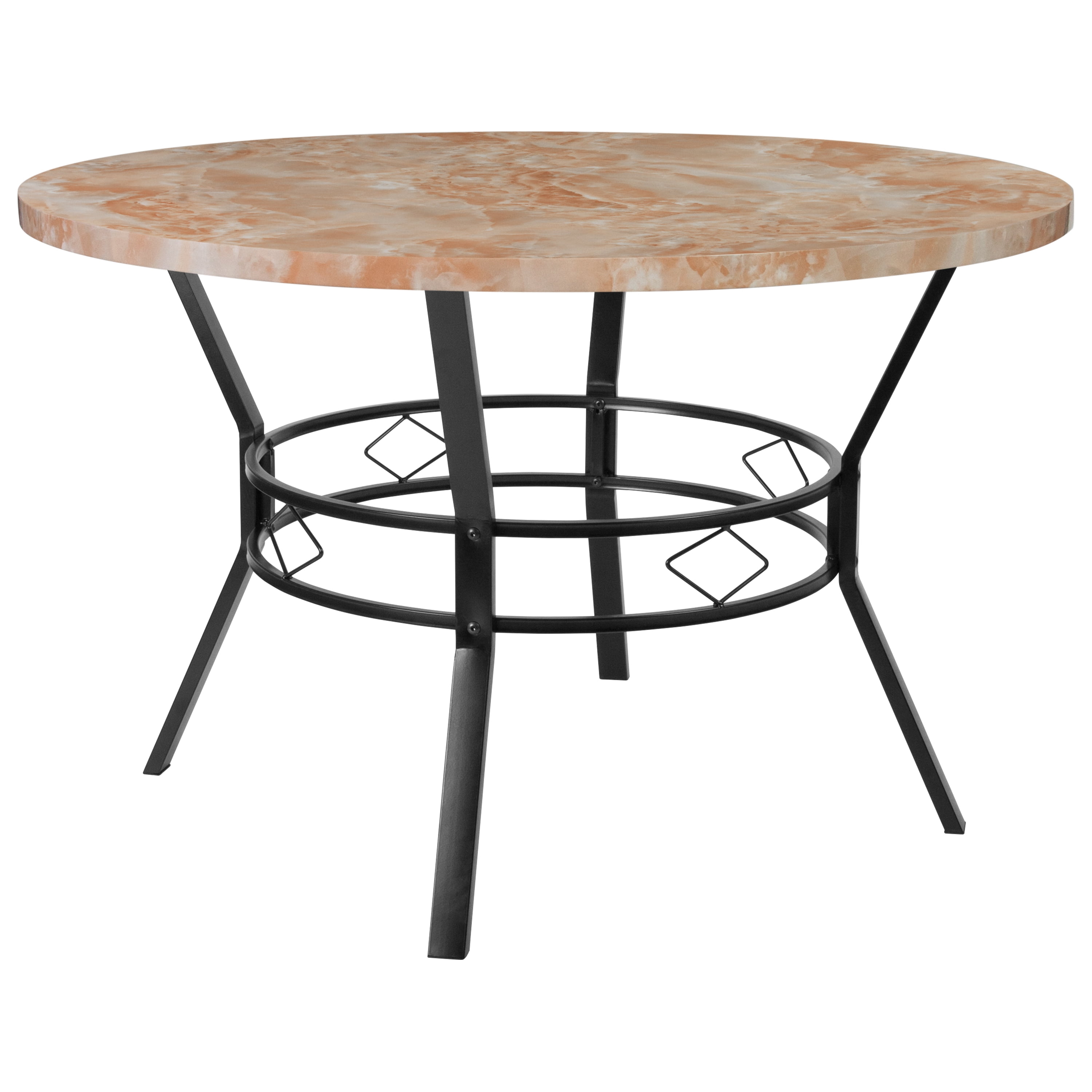 Flash Furniture Tremont 47" Round Dining Table in Quartz Marble-Like ...