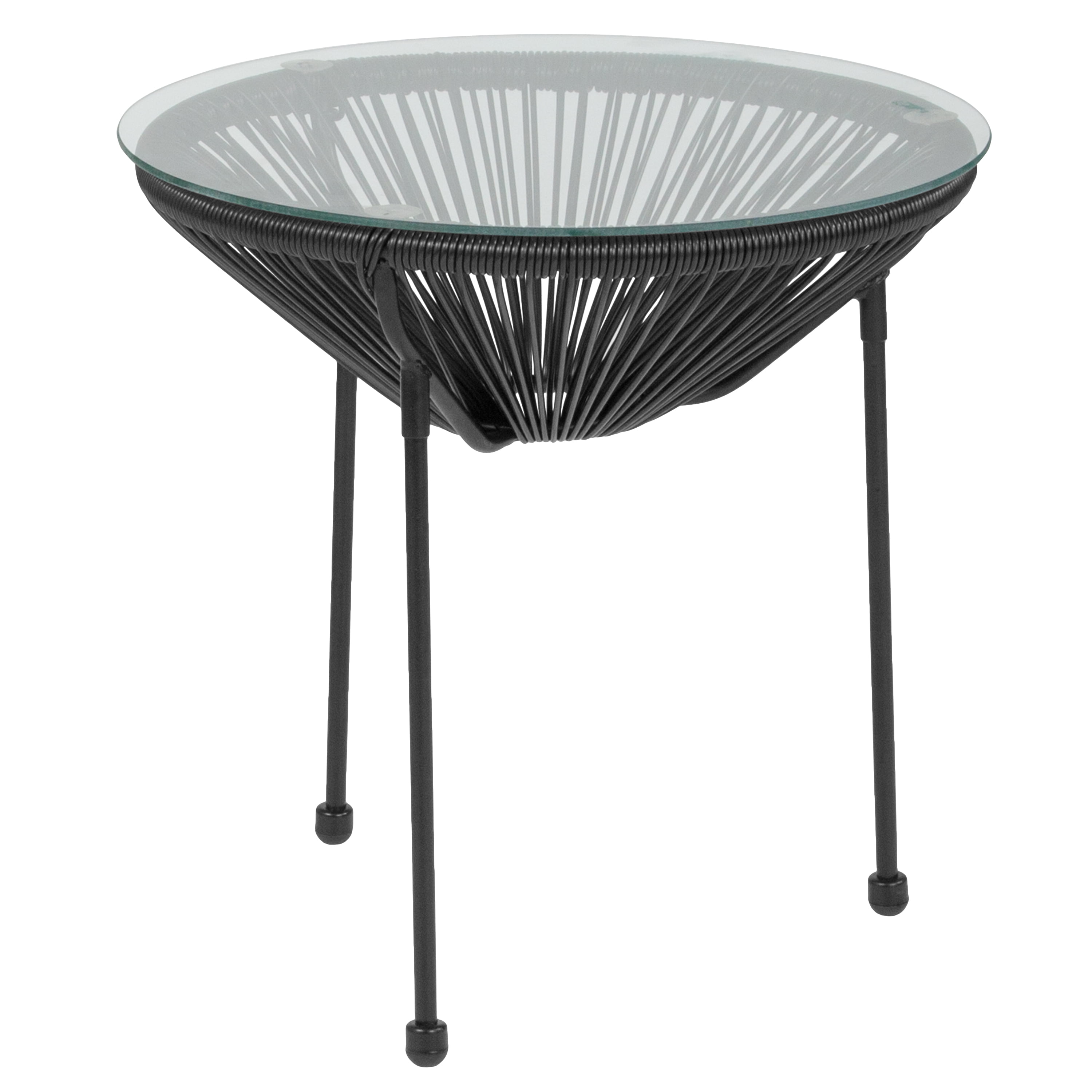 Flash Furniture Valencia Oval Comfort Series Take Ten Black Rattan ...