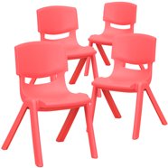 Topbuy Blue Stackable Plastic Children's Chair Set (4 Pack) - Walmart.com