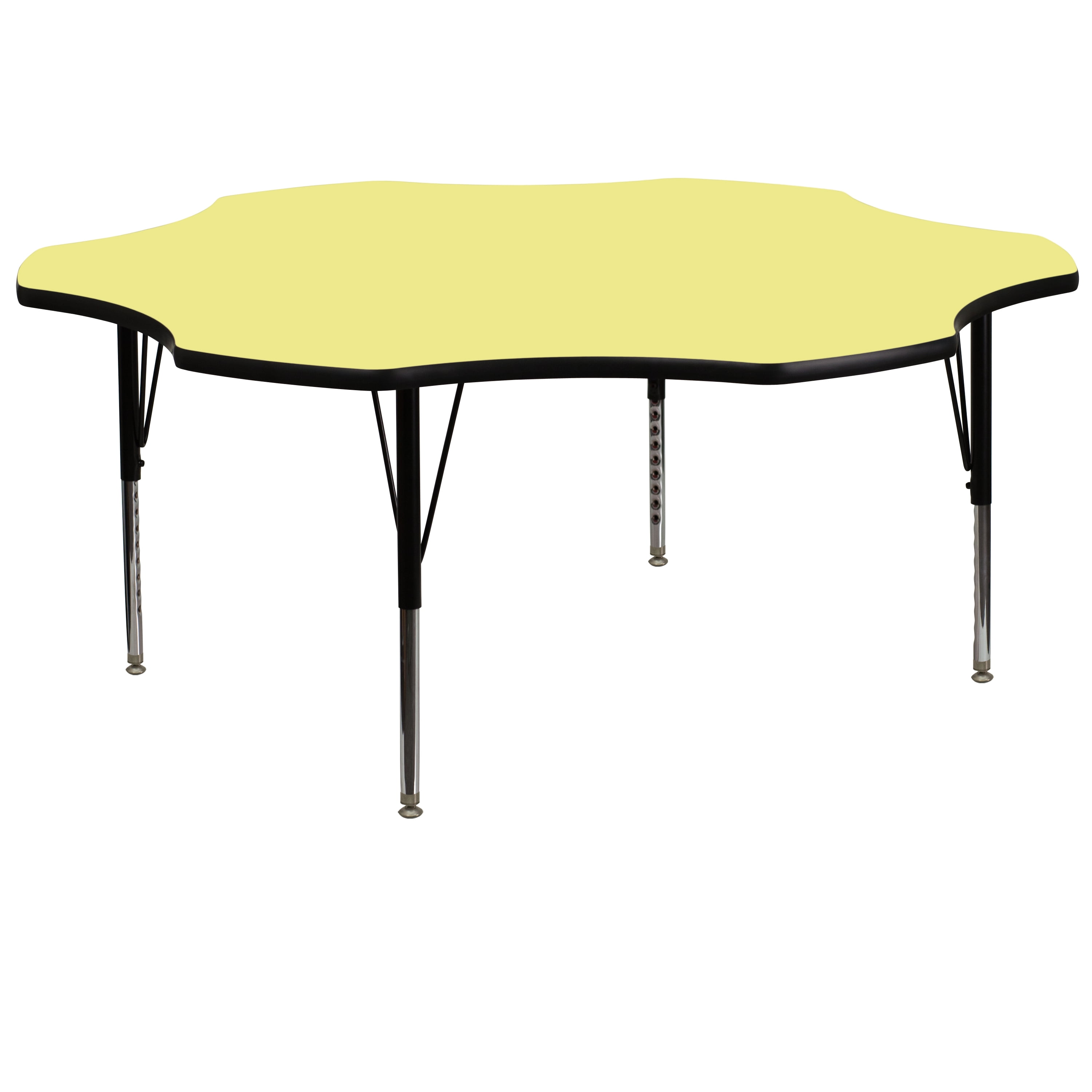 Flash Furniture Wren 60'' Flower Yellow Thermal Laminate Activity Table ...