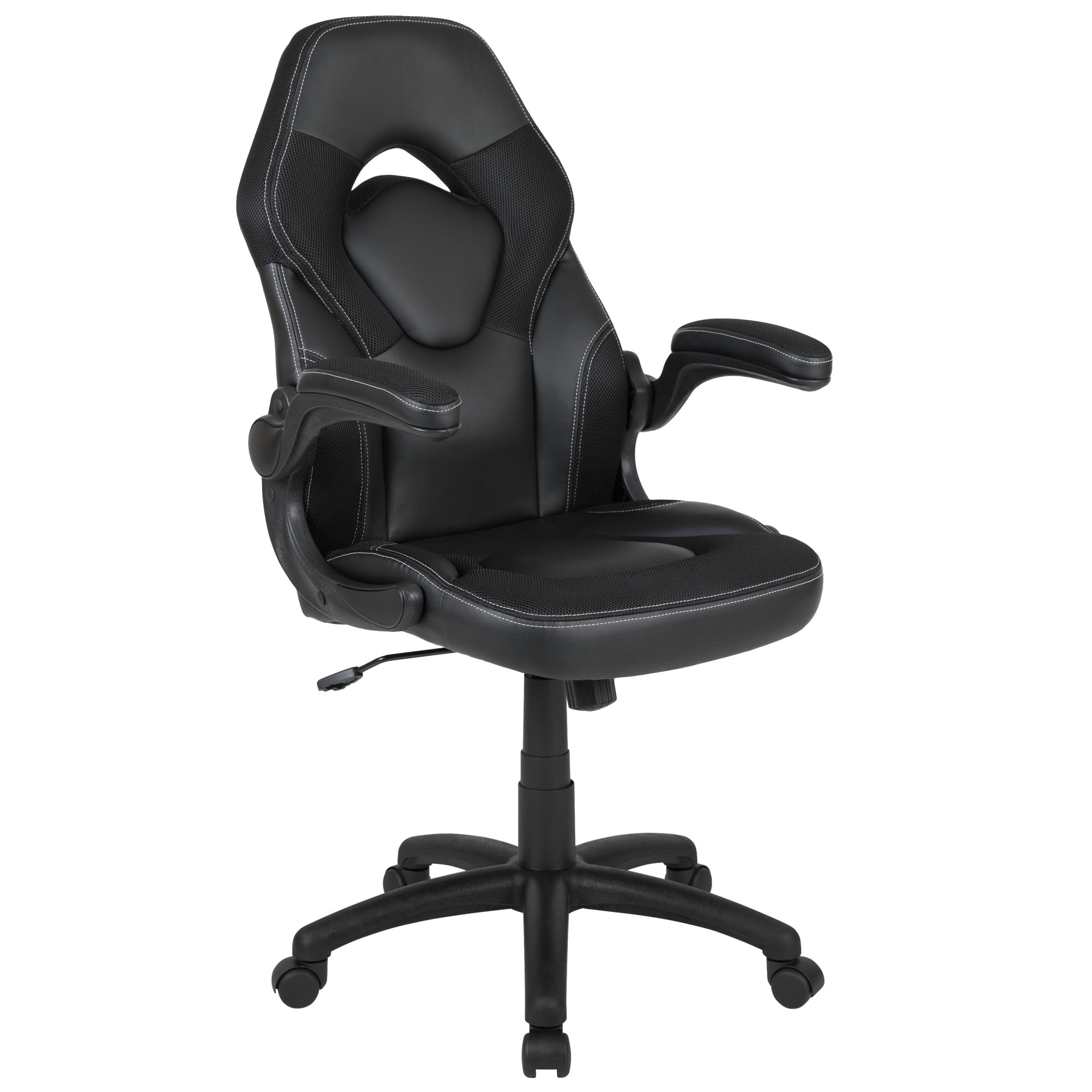 Flash Furniture X10 LeatherSoft High-Back Gaming Chair, Headrest, Flip ...