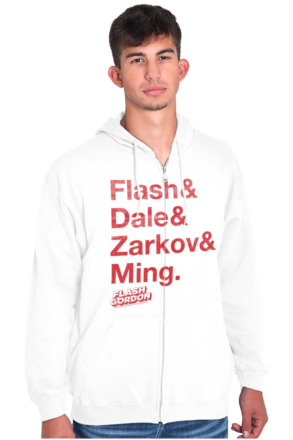 Flash Gordon Comic Book Characters Zip Up Hoodie Men's Women's Brisco ...