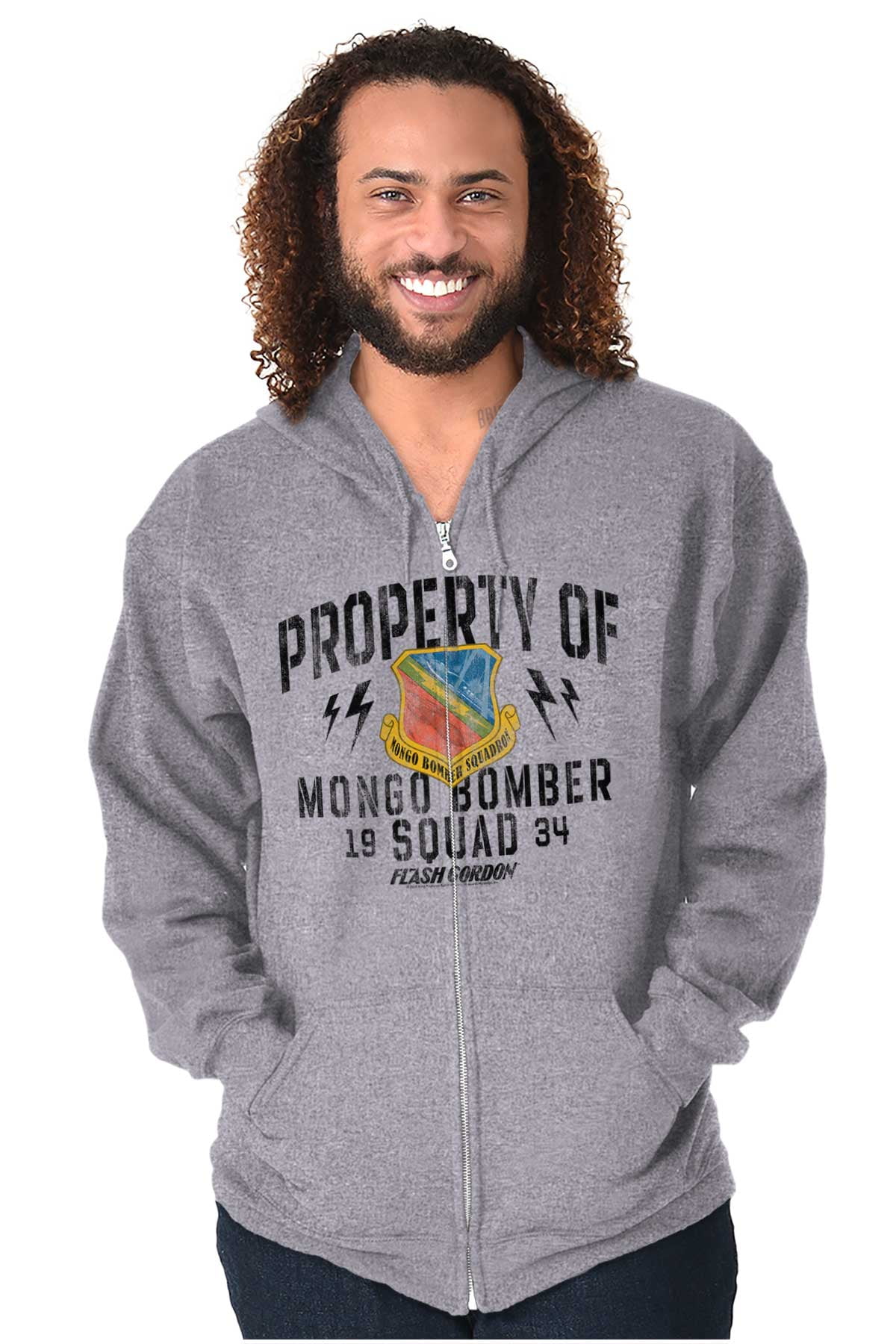 Flash Gordon Mongo Bomber Squad Comic Unisex Plus Size Zip Hoodie ...