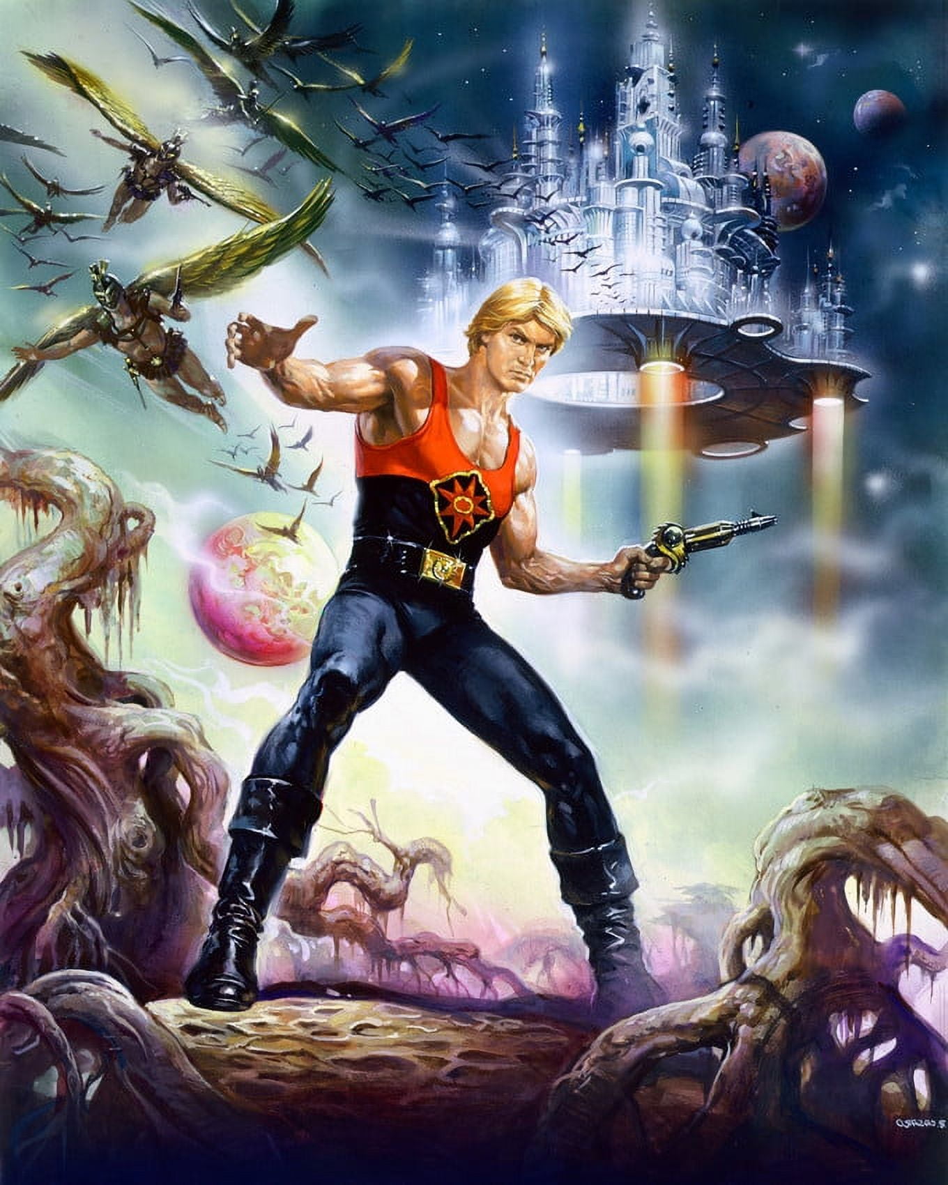 Flash Gordon Sam Jones Cool Sc-Fi Artwork 1980 24x36 Classic Hollywood ...