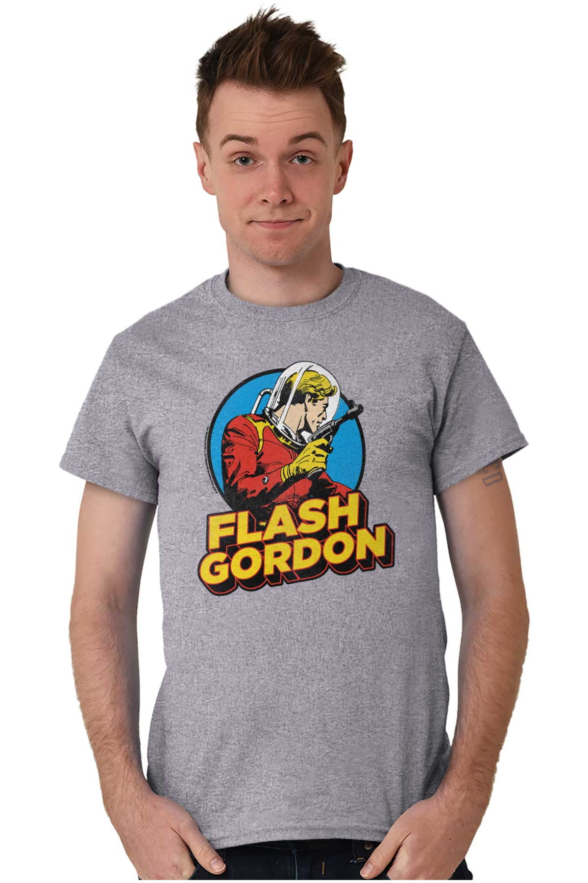 Flash Gordon Vintage Space Comic Hero Men's Graphic T Shirt Tees Brisco ...