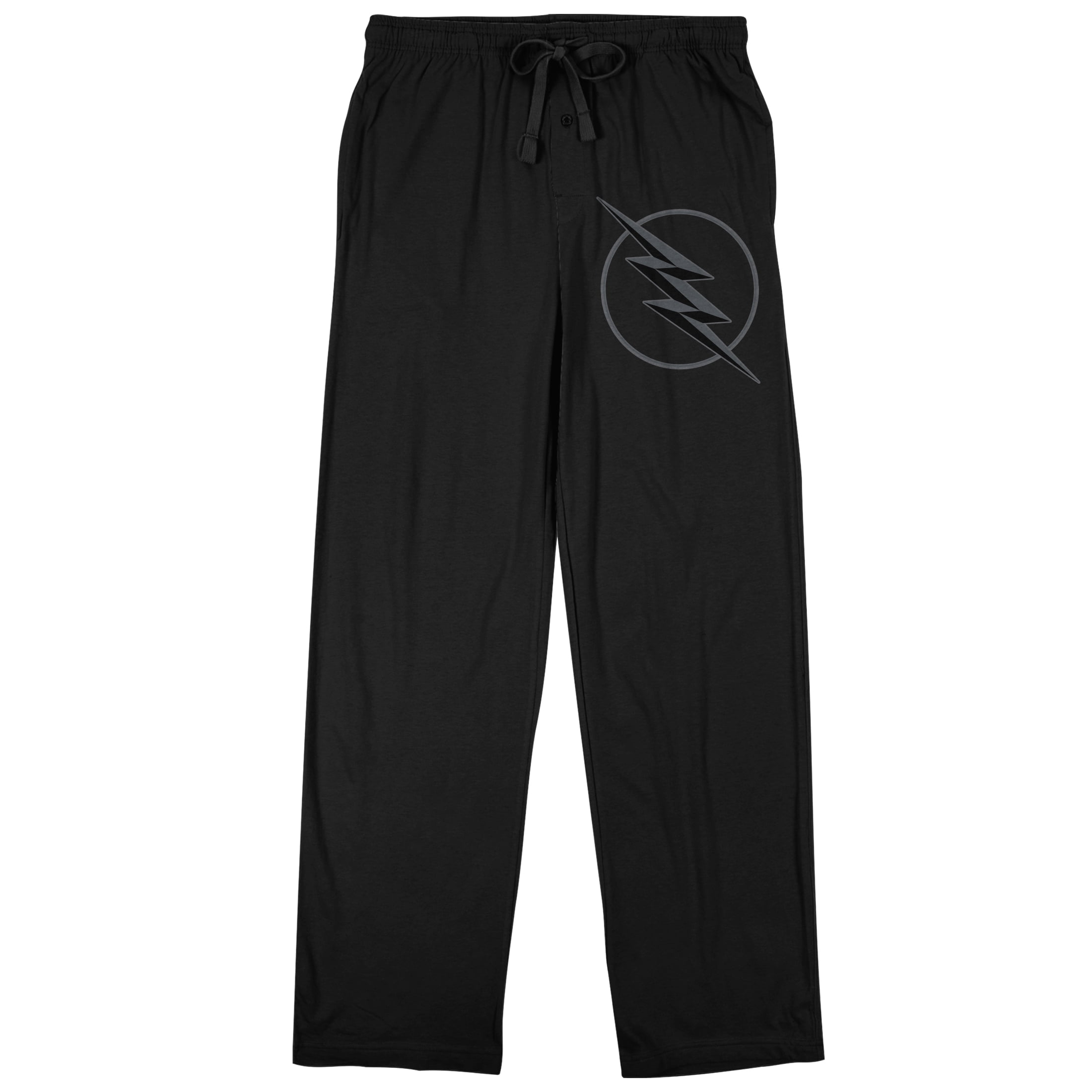Flash Gray Superhero Logo Men's Black Sleep Pajama Pants-Large ...