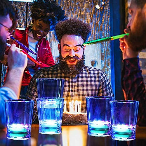 Flash Light Up Cups Set 24 Pcs, Shot Glasses, Fun Cups, LED Drinking ...