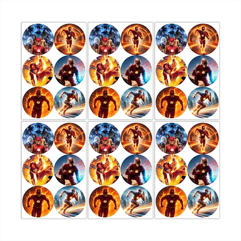 Flash Man Flashman Stickers Party Favors Labels Birthday Thank You ...