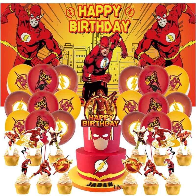 Flash Man Party Decor Set Latex Balloons Supplies Decorations Kit ...
