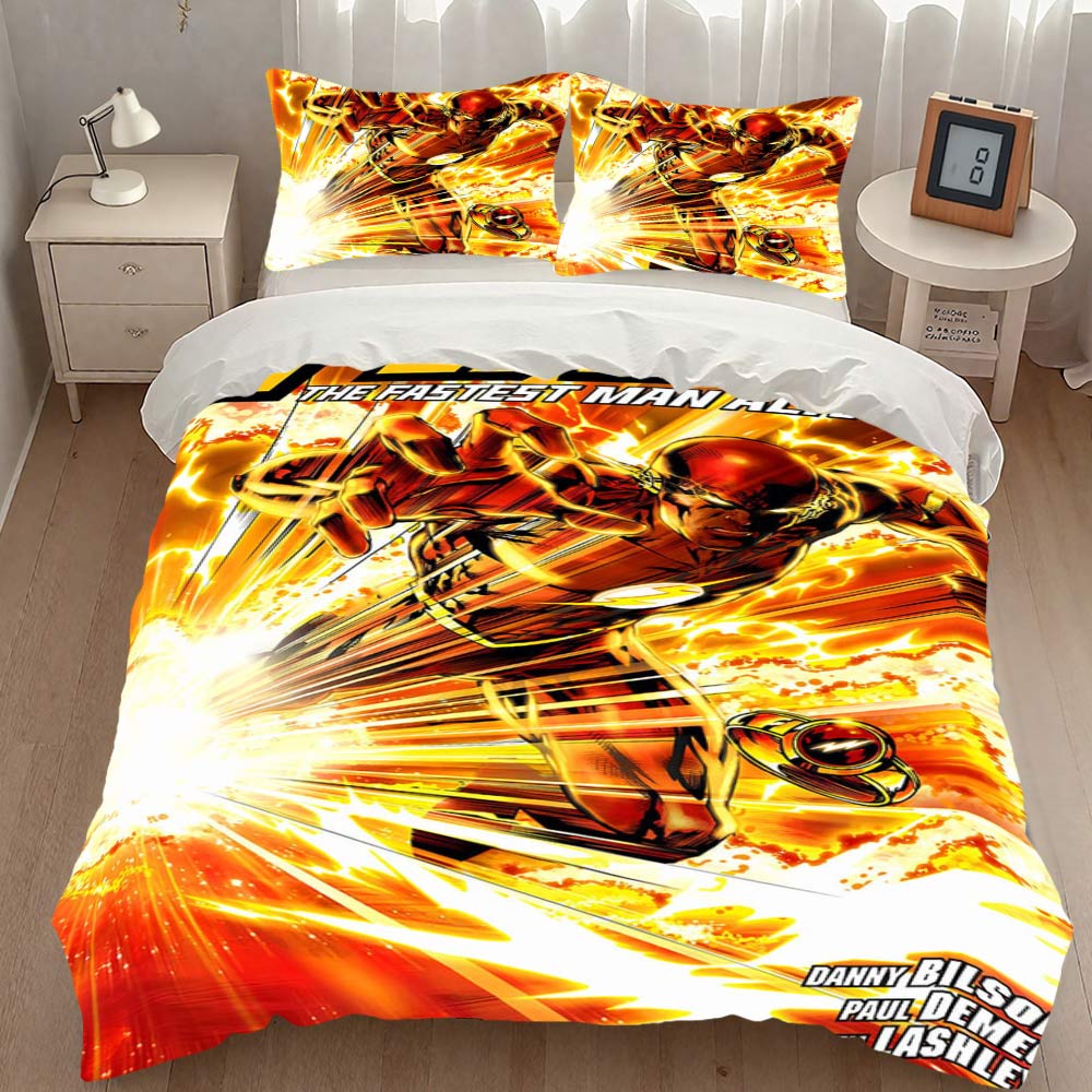 Flash Man Teen Bedding Set Kids Sheet Toddler Pillow Christmas ...