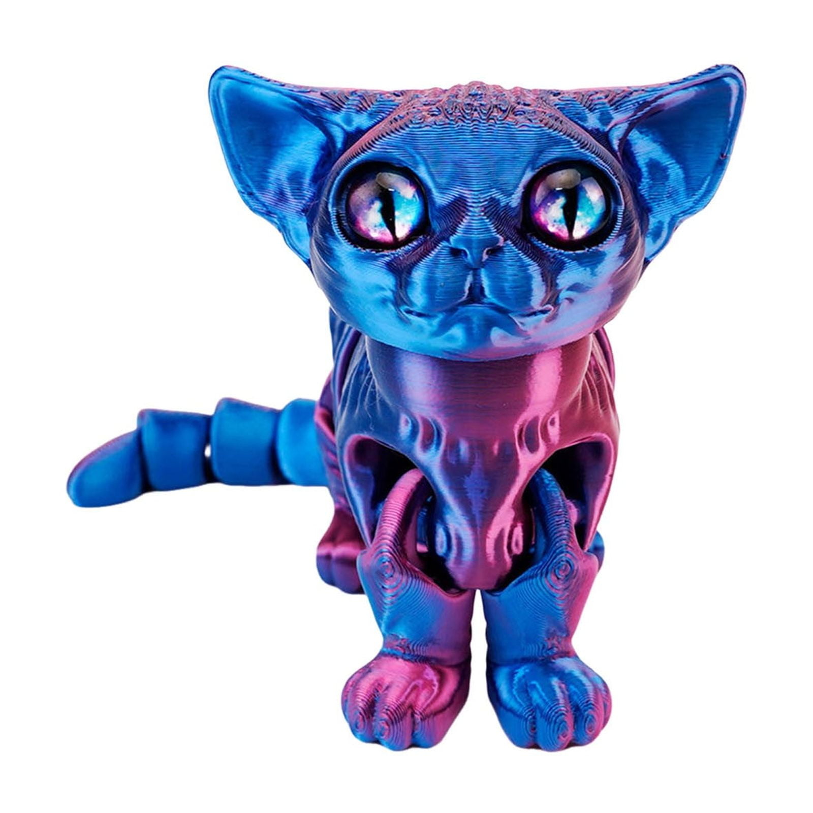 Flash Sale!3D Printed Cat Model Flexible Cat Animals Toy Statue Joint ...