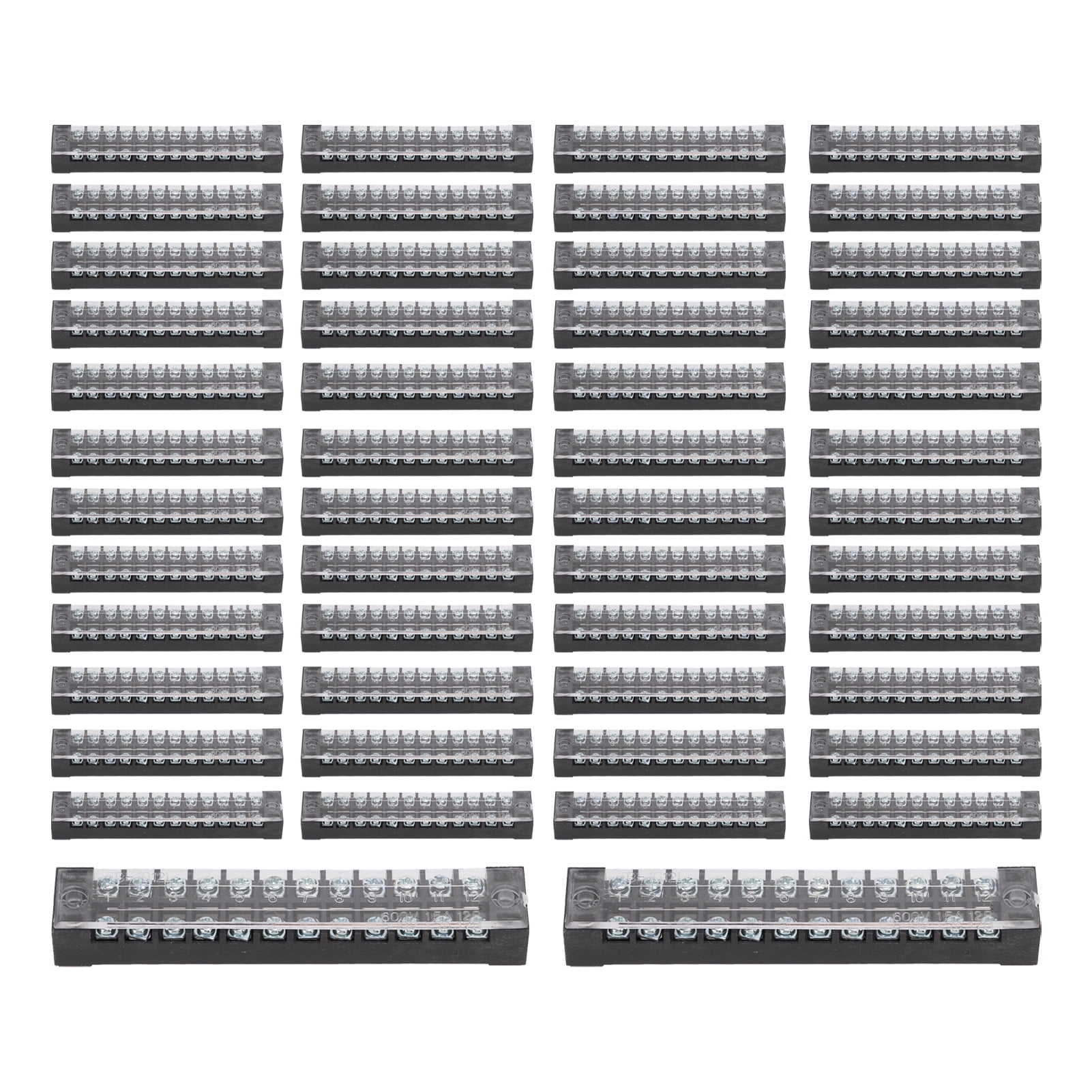 Flash Sale 50 Terminal Blocks 15A 600V 12 Sections Connection Good ...