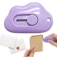 Clearance! Cloud Retractable Letter Opening Knife Purple Guillotine ...