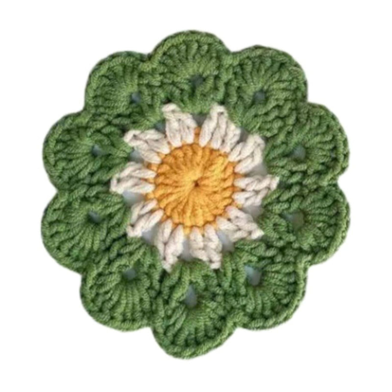 Flash Sale!Placemat,Cute Flower Crochet Handmade Flower Knitted Cup ...