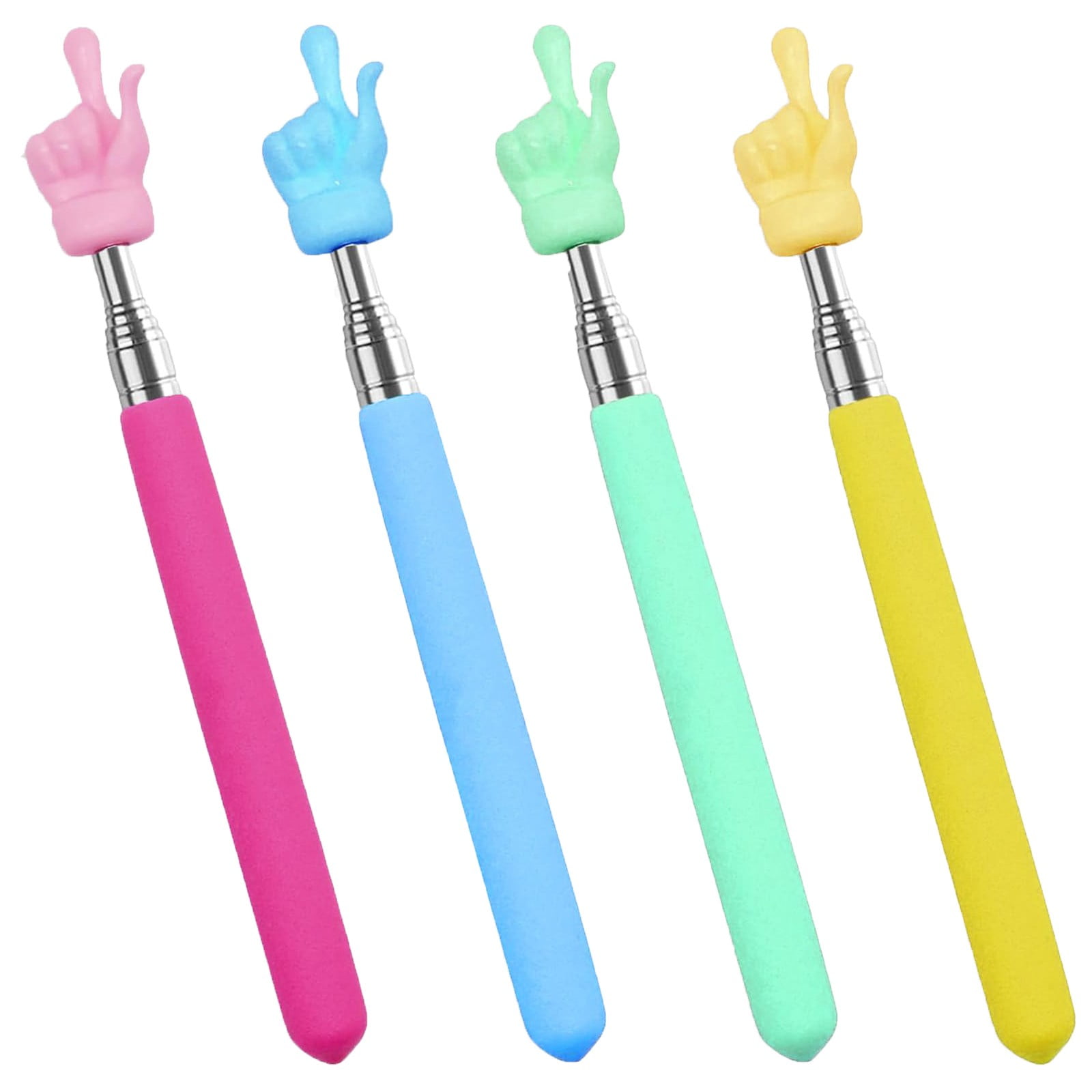 Flash Sale! Plertrvy Telescopic Finger Teaching Stick 4Pcs,（4*Finger ...
