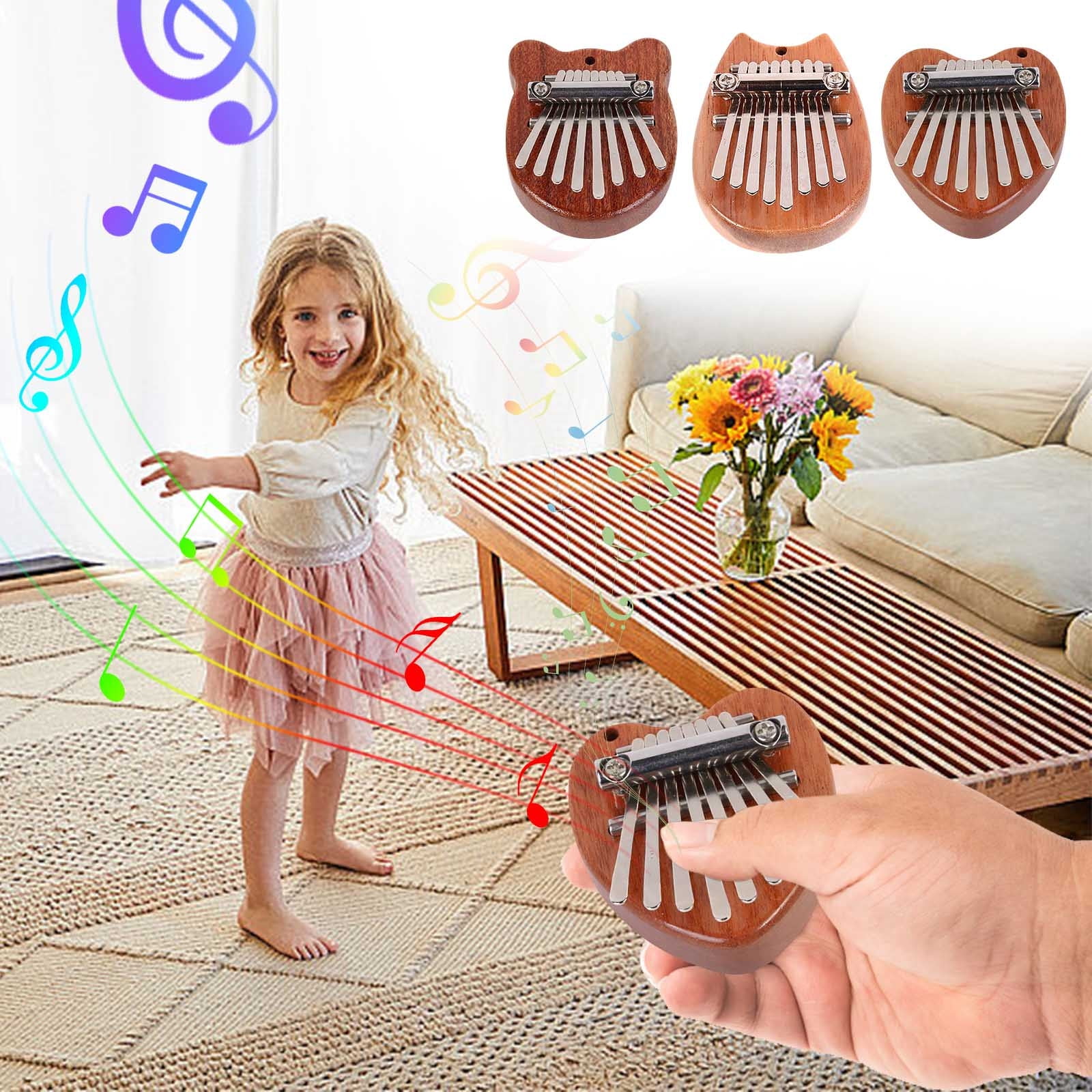Flash Sale,Solid Wood 8-Tone Mini Thumb Piano,Wooden Finger Piano for ...