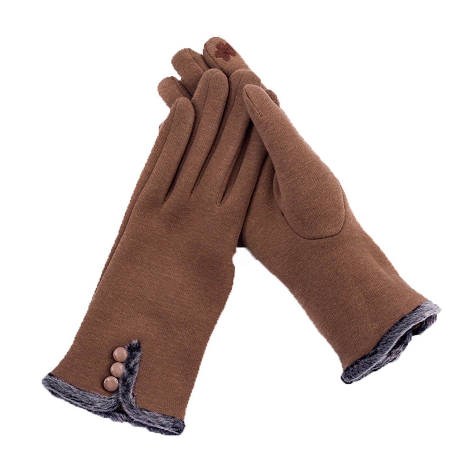 Flash Sale!Three Open Gloves Winter Women's Velvet Thermal Gloves Cycling And Screen Gloves ...