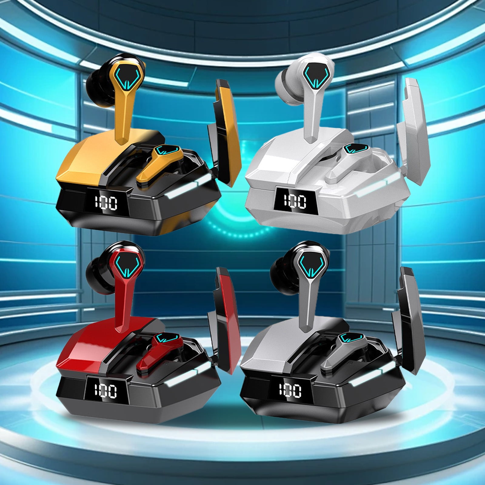 Flash Sale Tpzfurit Mecha Wind Bluetooth Gaming Headset with Long ...