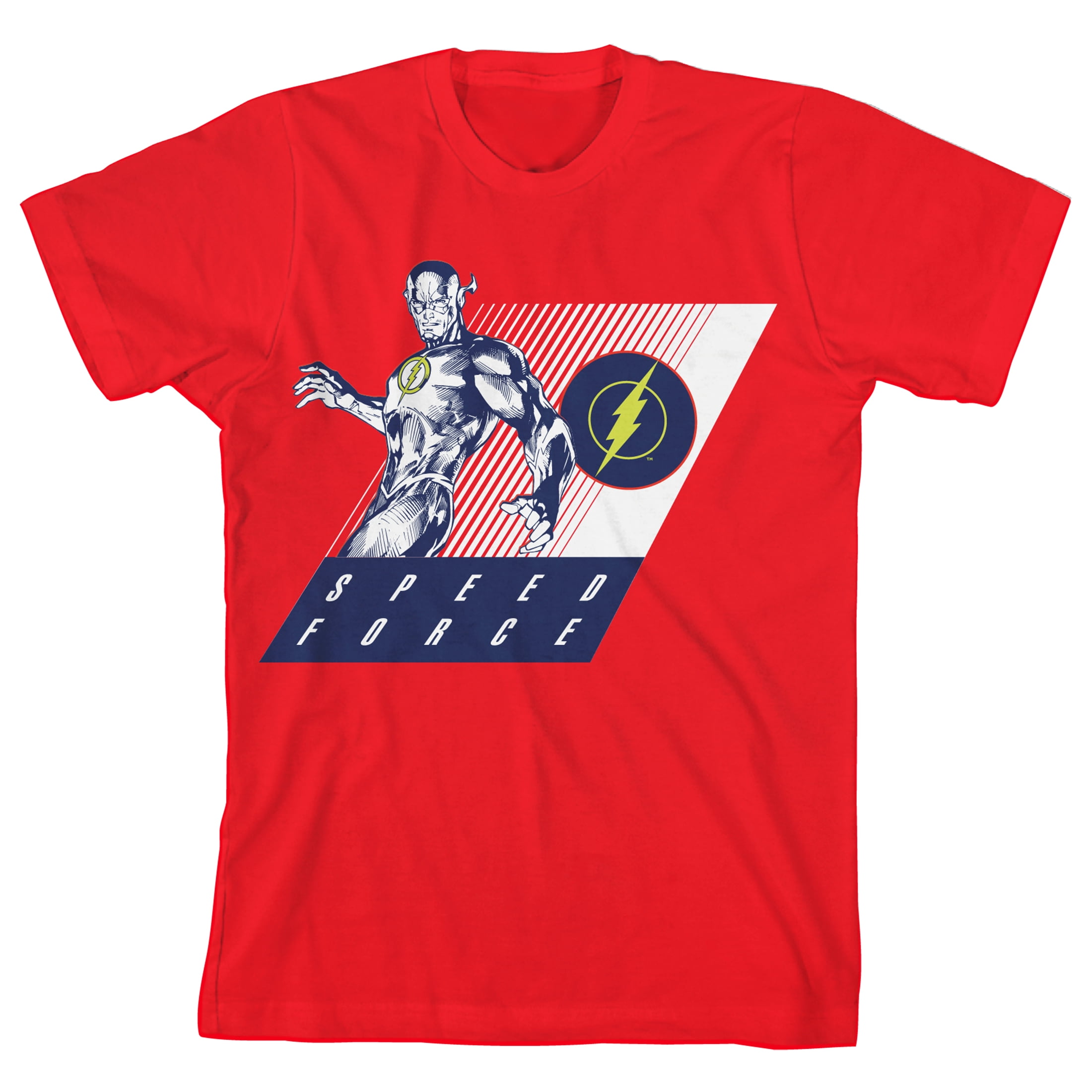 Flash Silhouette Art with Speed Force Youth Boy's Red T-Shirt-XL ...