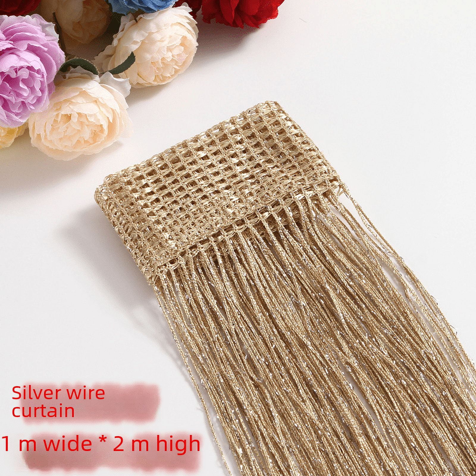Flash Silver Line curtain 1*2 meters high curtain meter hanging curtain ...