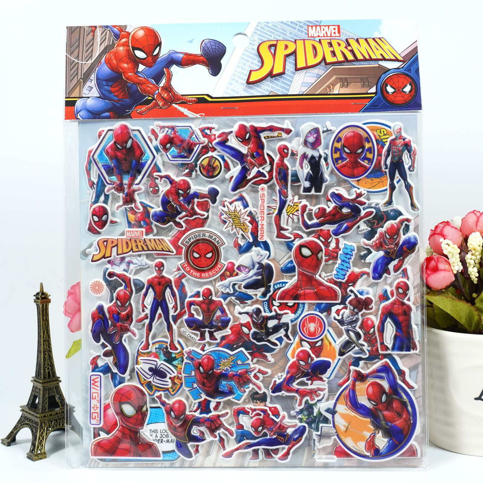 Flash Spider-Man Large Double-layer Foam Sticker Three-dimensional ...
