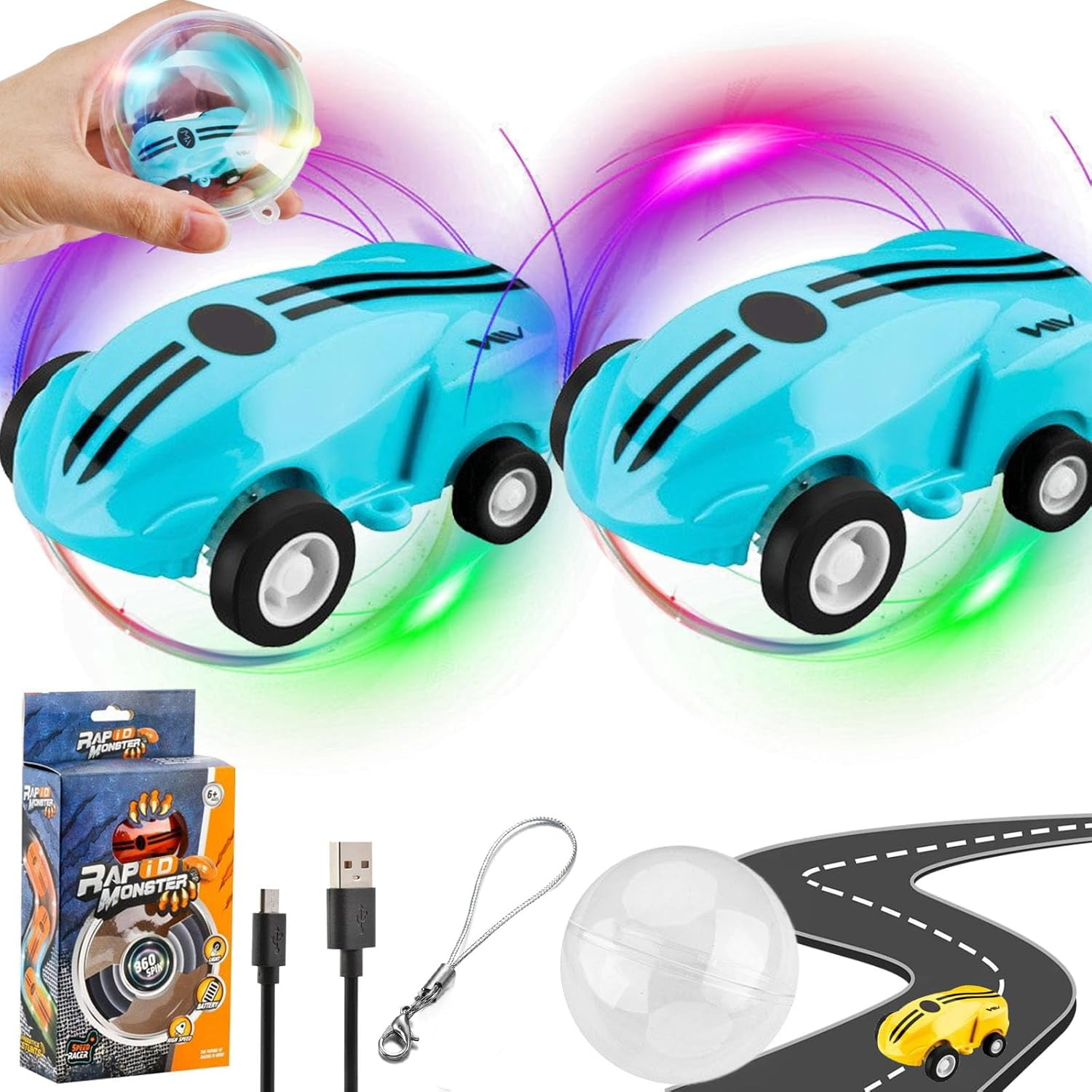 Flash Spin Mini Racer, 2025 Upgraded Flashspin Mini Racer, 360° High ...
