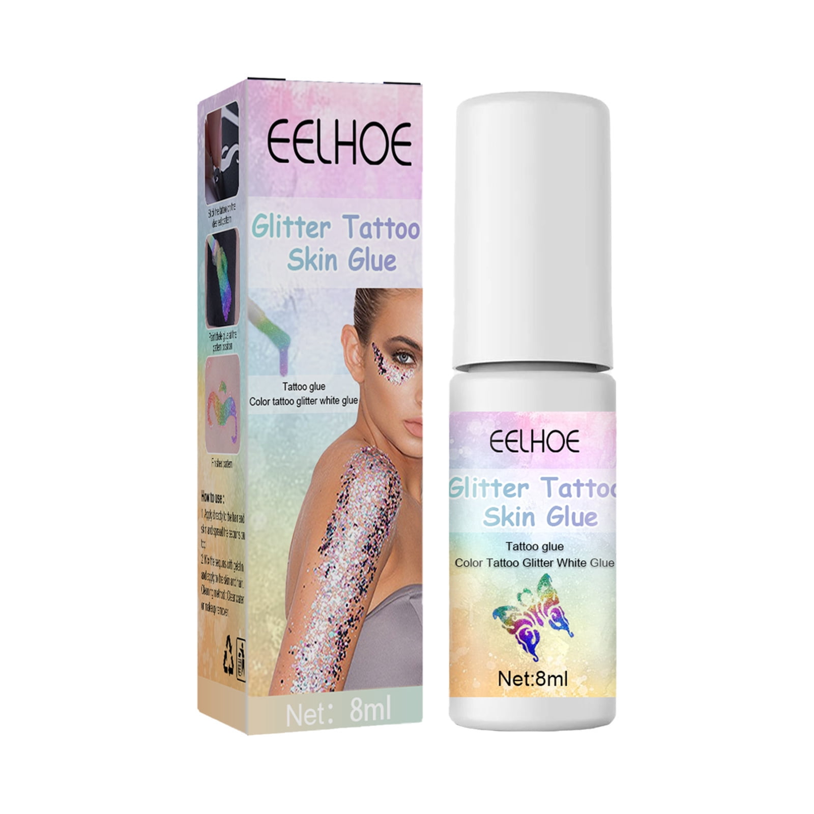 Flash Tattoo Skin Glue Painting Eye Makeup Glitter Glitter Face Body ...