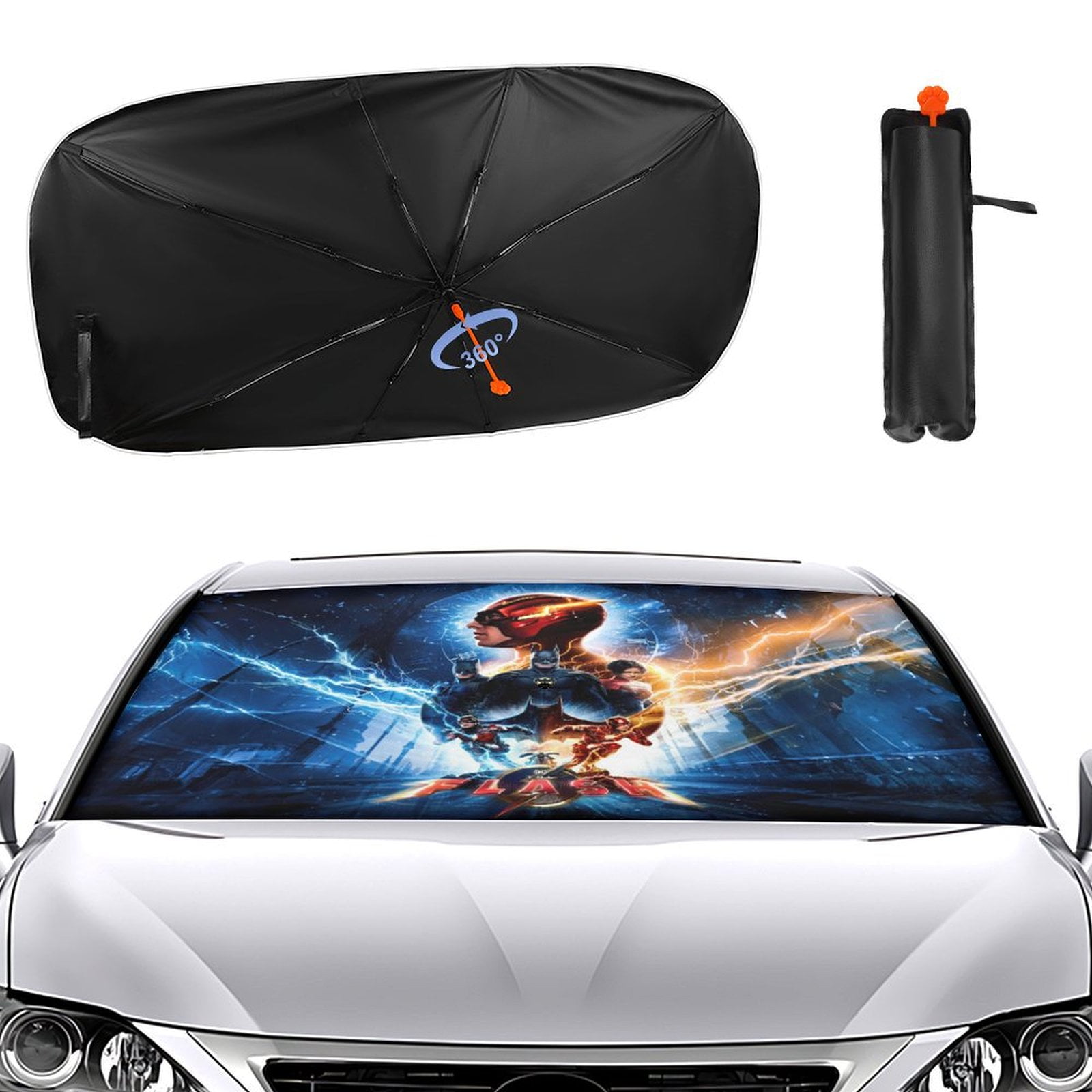 The Flash Windshield Sun Shade Umbrella - Foldable Car Window Shades ...