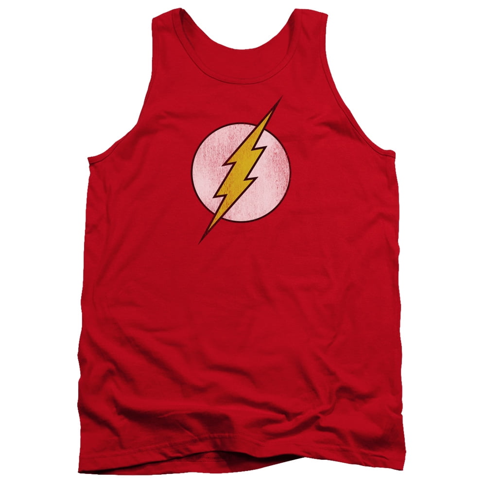 Flash tankdistflashredM Flash Distressed Symbol Red Mens Tank Top ...