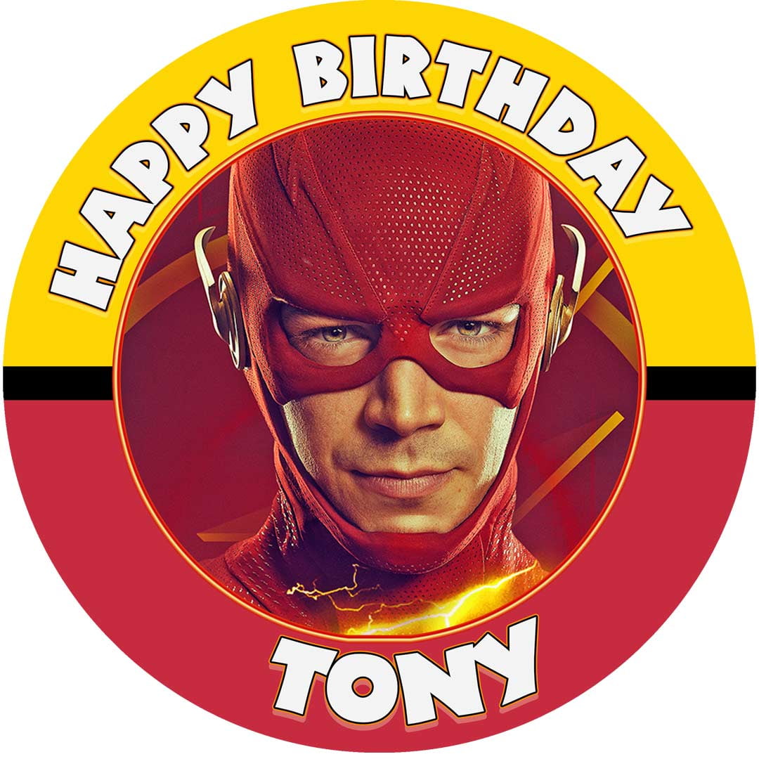 Flash v2 Edible Image Cake Topper Personalized Birthday Sheet Decal 1/4 ...