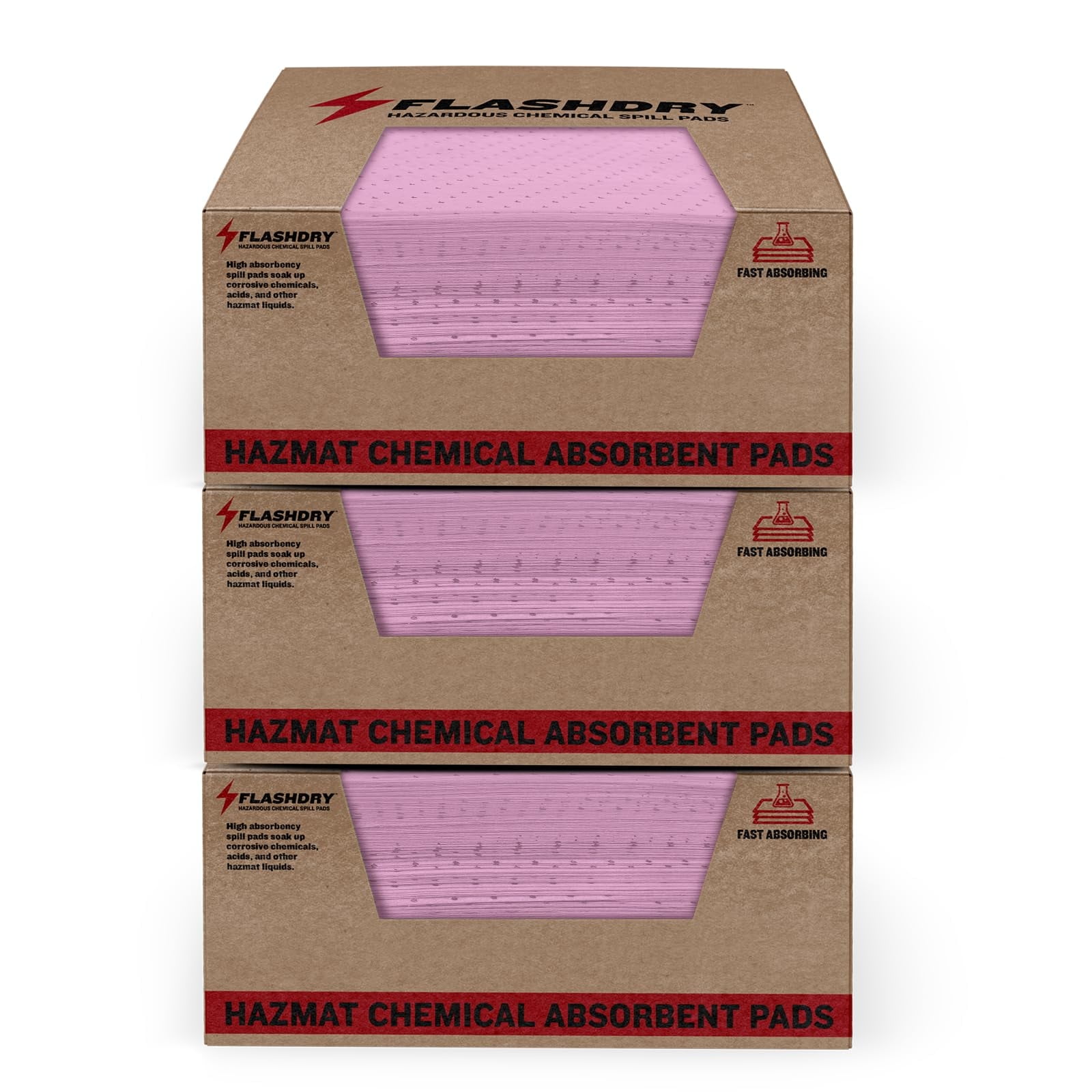 FlashDry Chemical Spill Absorbent Pads - 100 Count - 3 Pack - Walmart.com