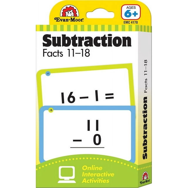 Flashcards: Subtraction Facts 11-18 (flashcards: Math) - Walmart.com