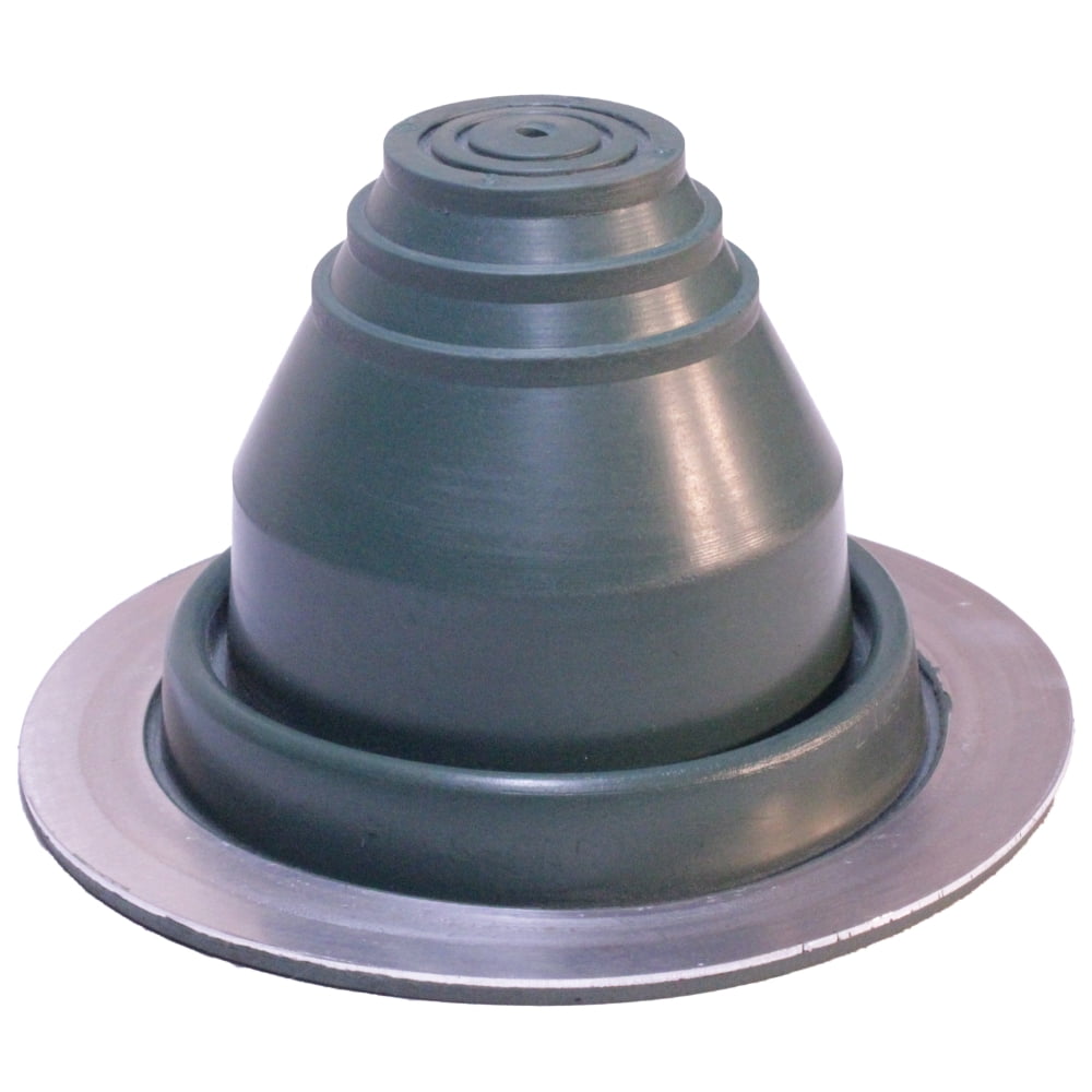 Flashers #1 Green EPDM Flexible Roof Jack Pipe Boot Metal Roofing Pipe ...