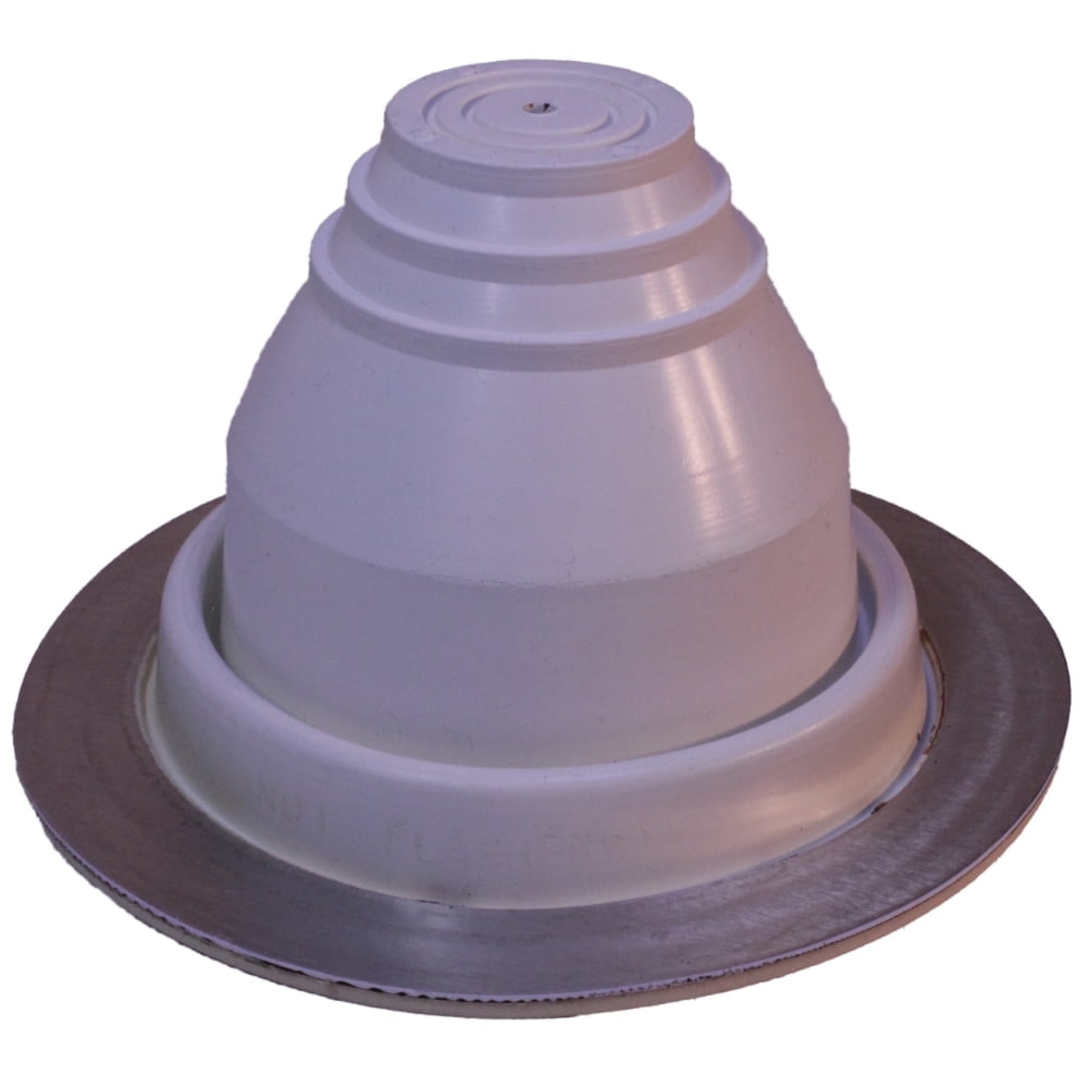 Flashers #1 White EPDM Flexible Roof Jack Pipe Boot Metal Roofing Pipe ...