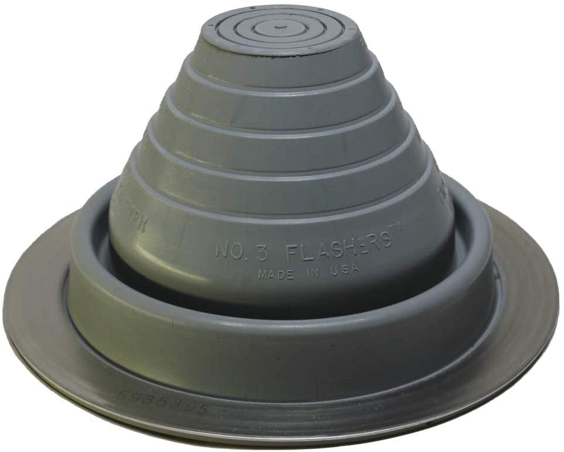 Flashers #3 Grey EPDM Flexible Roof Jack Pipe Boot Metal Roofing Pipe ...