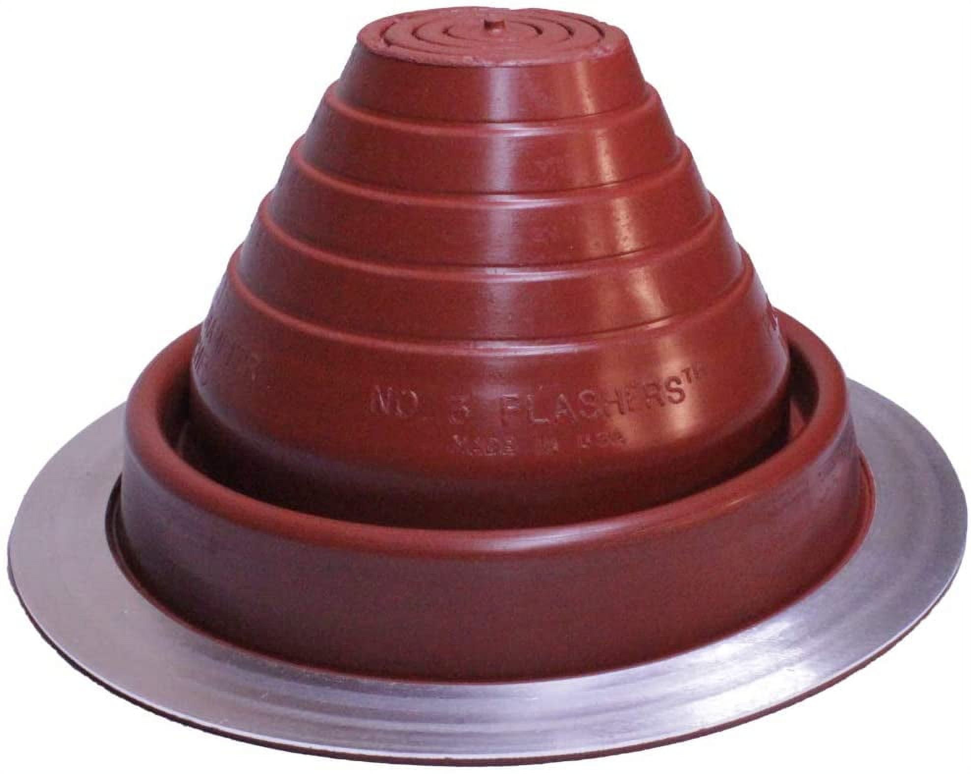 Flashers #3 Red EPDM Flexible Roof Jack Pipe Boot Metal Roofing Pipe ...