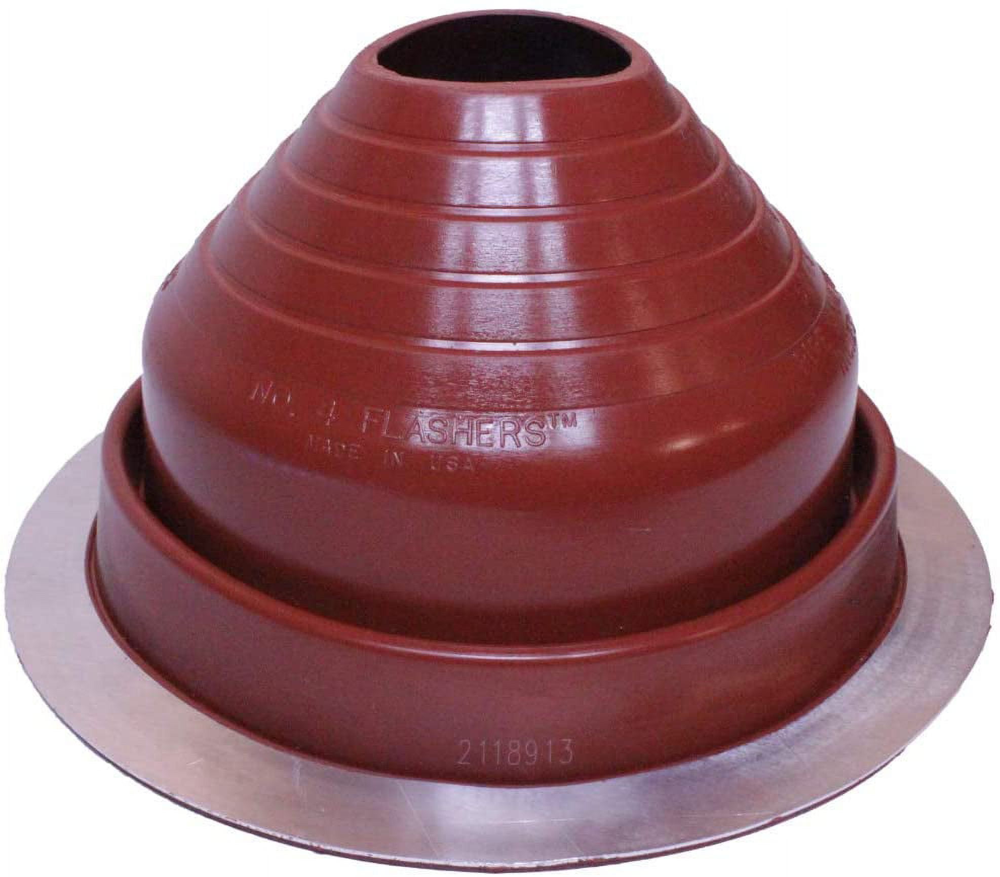 Flashers #4 Red EPDM Flexible Roof Jack Pipe Boot Metal Roofing Pipe ...
