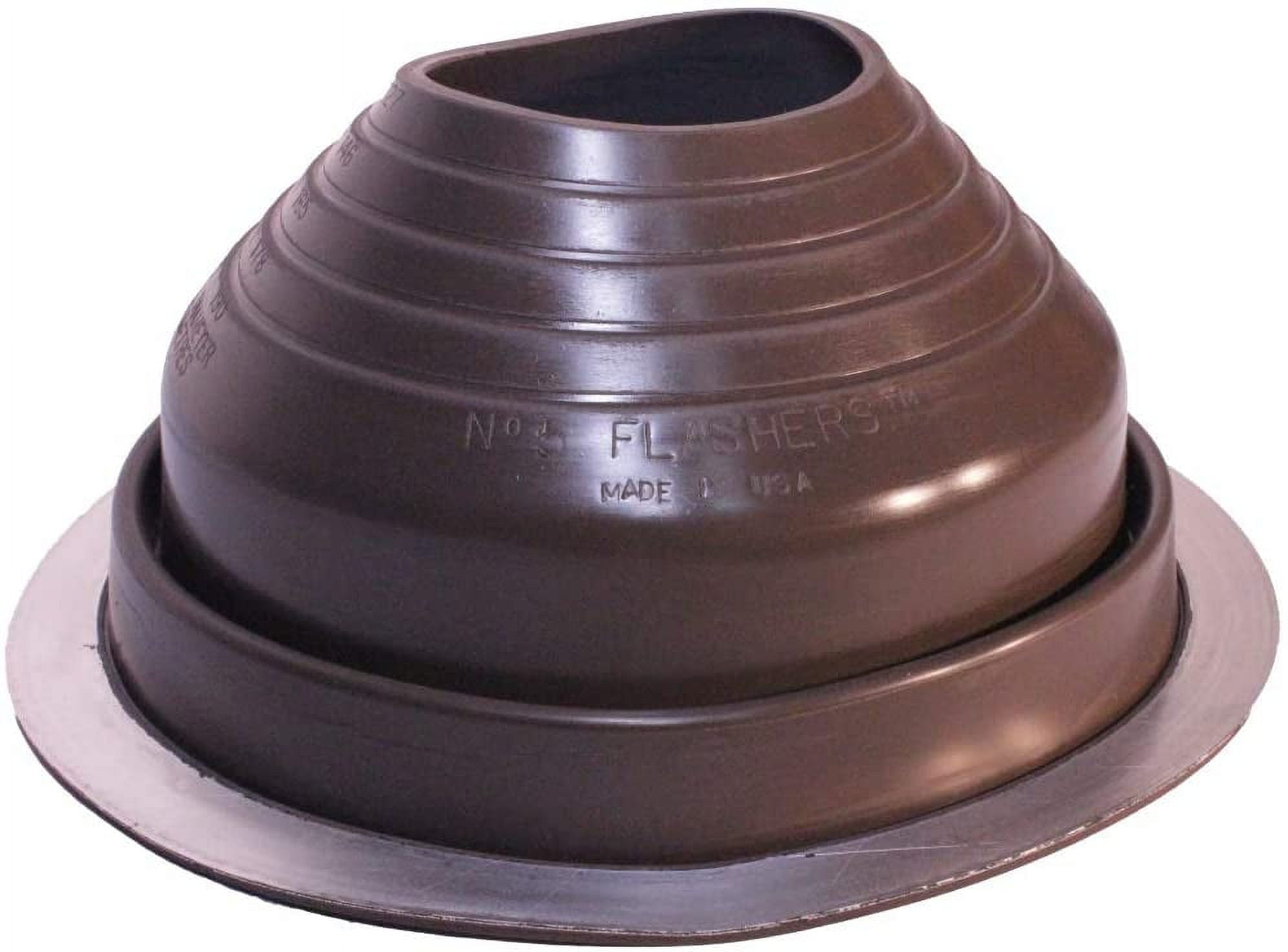 Flashers #5 Brown EPDM Flexible Roof Jack Pipe Boot Metal Roofing Pipe ...