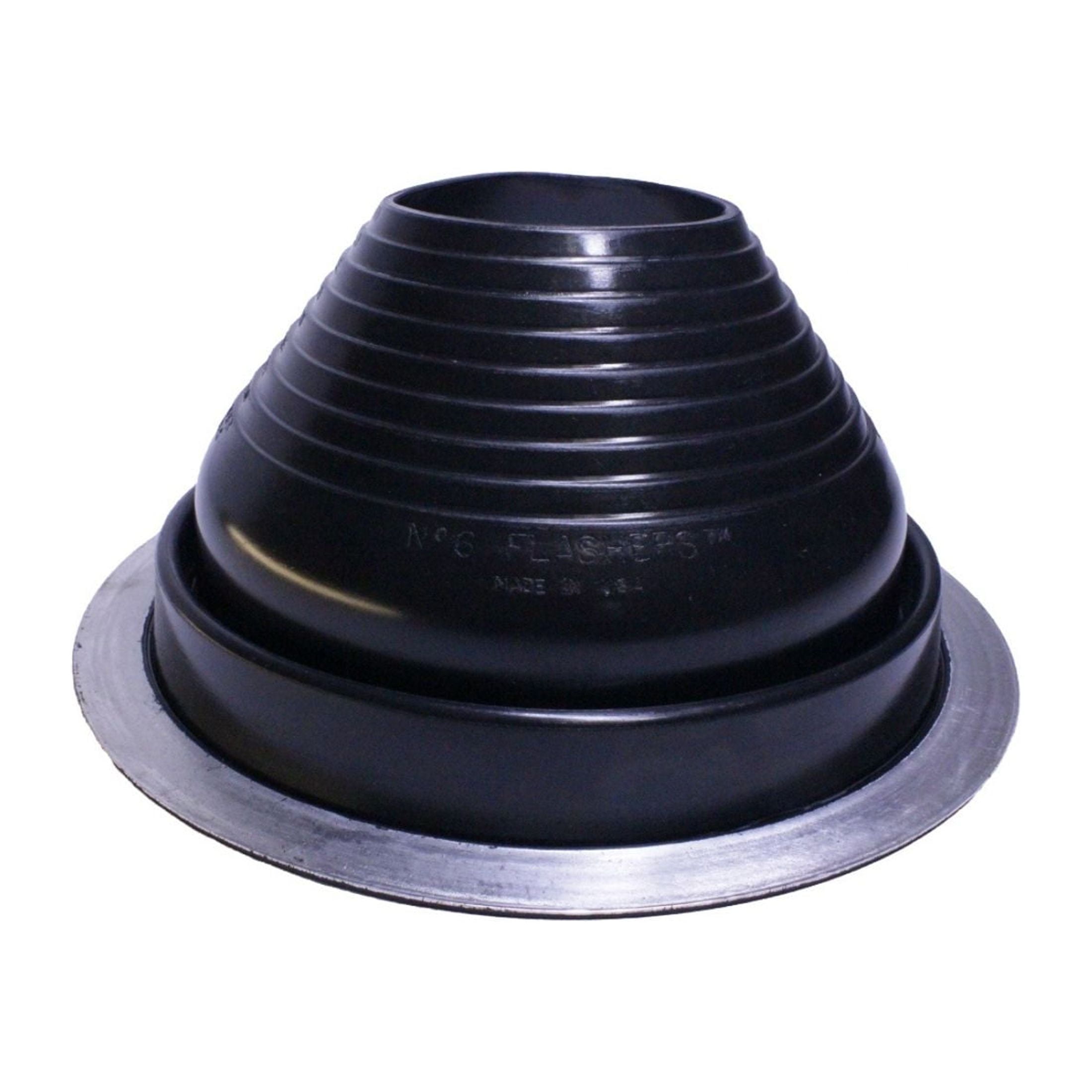 Flashers #6 Black EPDM Flexible Roof Jack Pipe Boot Metal Roofing Pipe ...