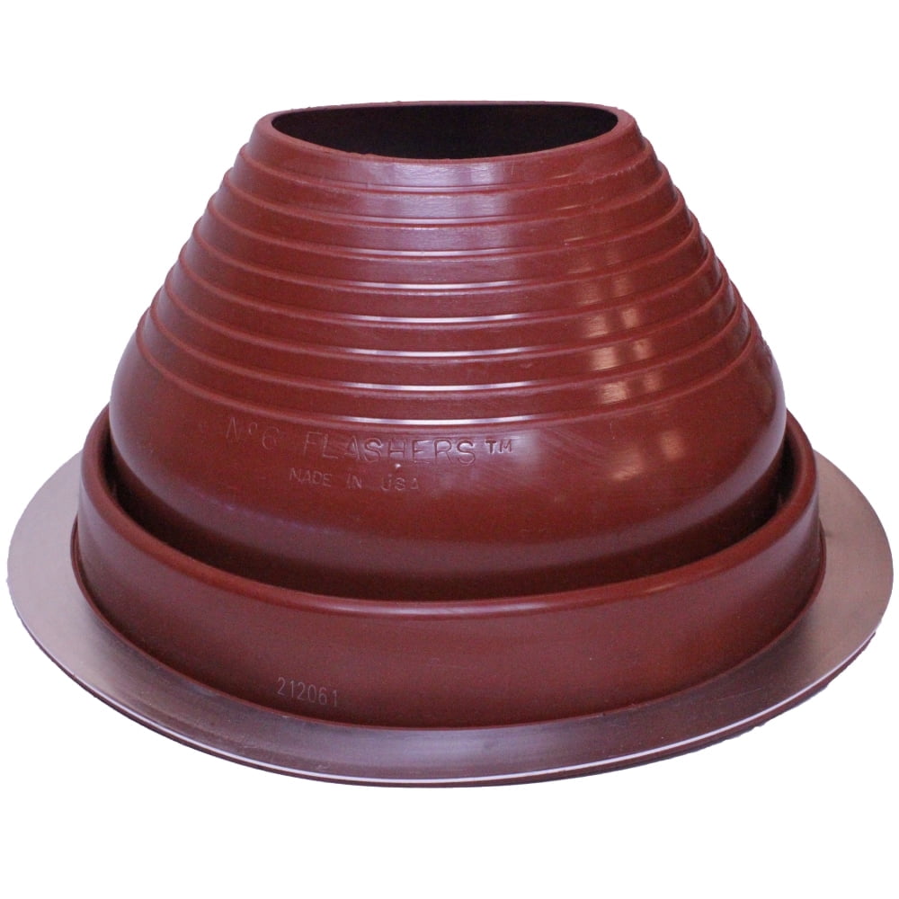Flashers #6 Red EPDM Flexible Roof Jack Pipe Boot Metal Roofing Pipe ...