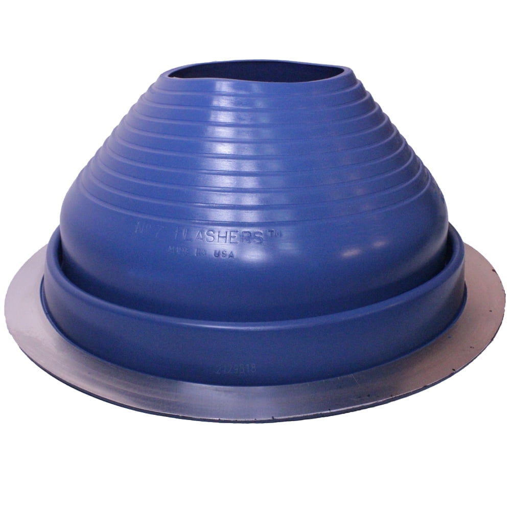 Flashers #7 Blue EPDM Flexible Roof Jack Pipe Boot Metal Roofing Pipe ...